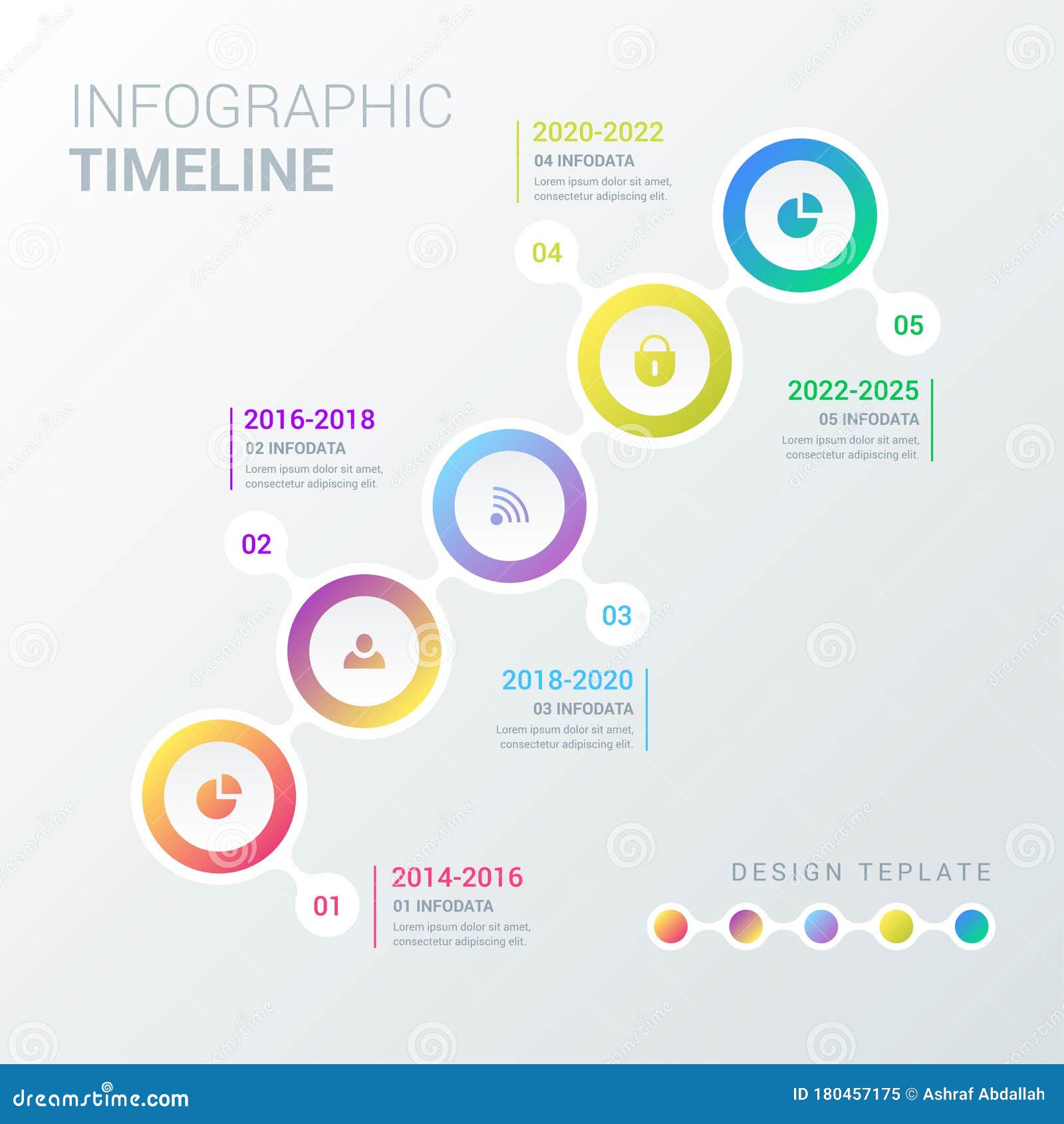 Timeline Infographic Tools Business Template, Can Be Used for ...
