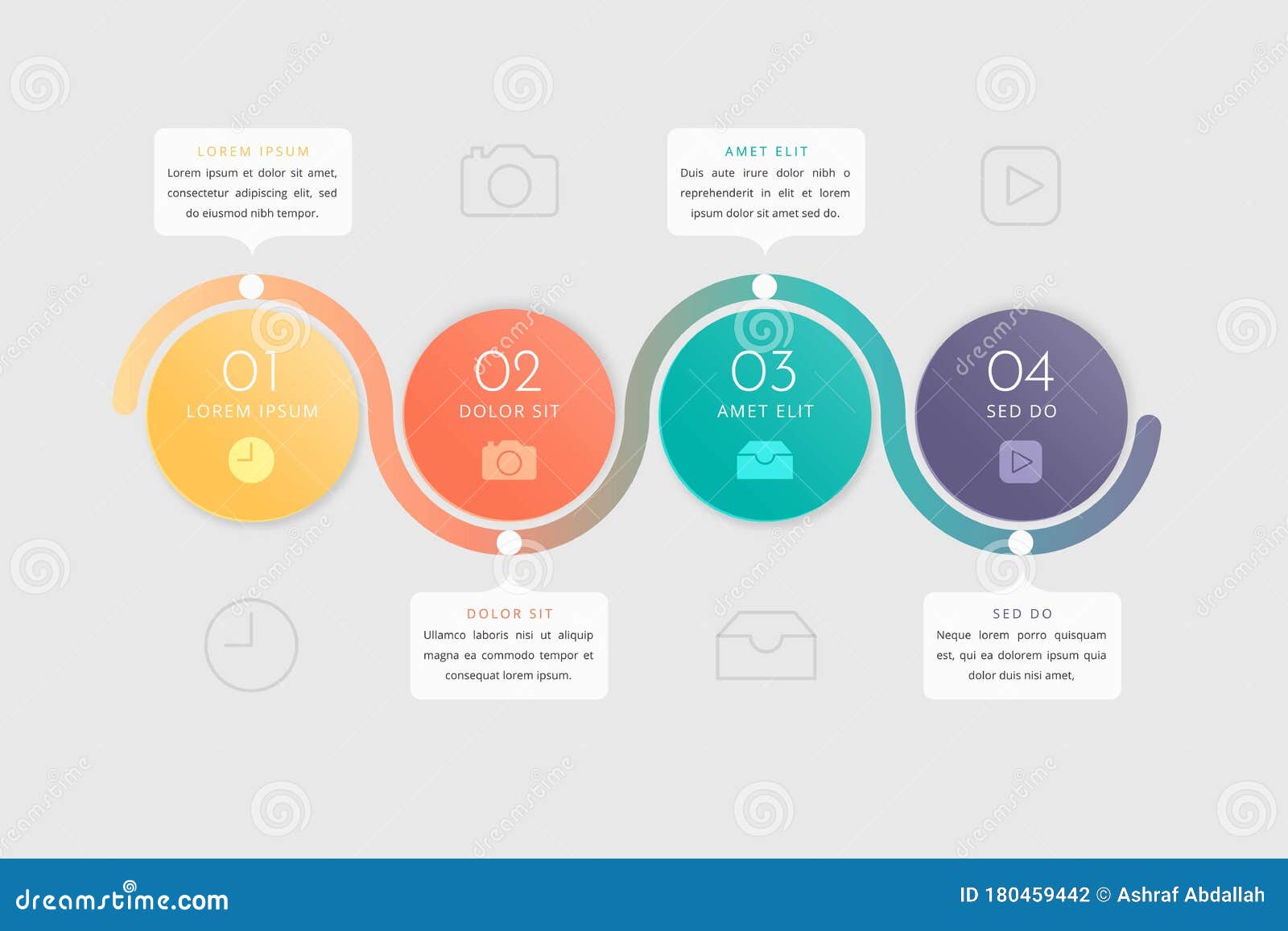 Timeline Infographic Tools Business Template, Can Be Used for ...