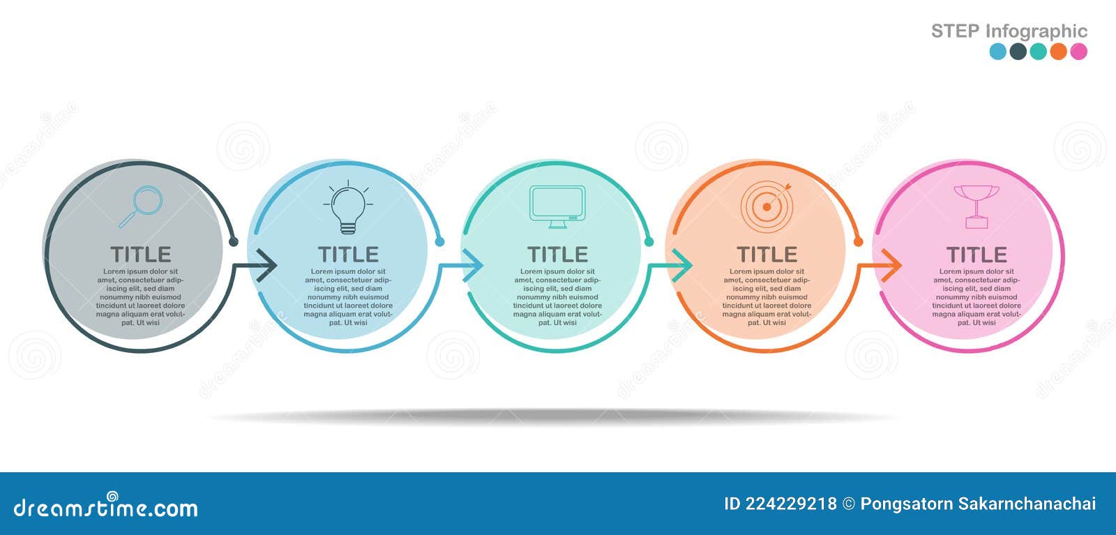 Timeline Infographic Eps10 Vector, Working Process Diagram. Stock ...