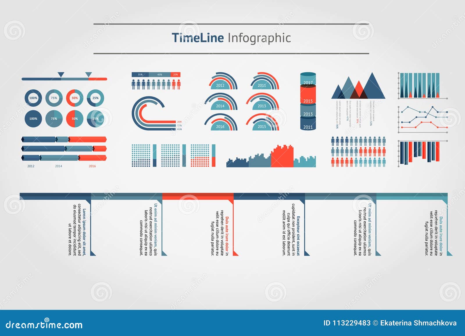 Timeline Infographic. World Map Stock Illustration - Illustration of ...