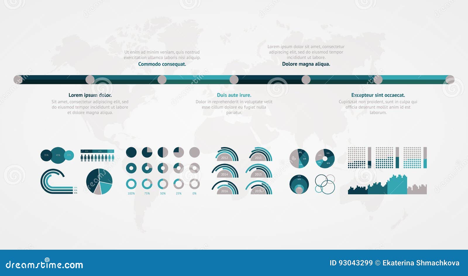 Timeline Infographic. World Map Stock Vector - Illustration of colorful ...