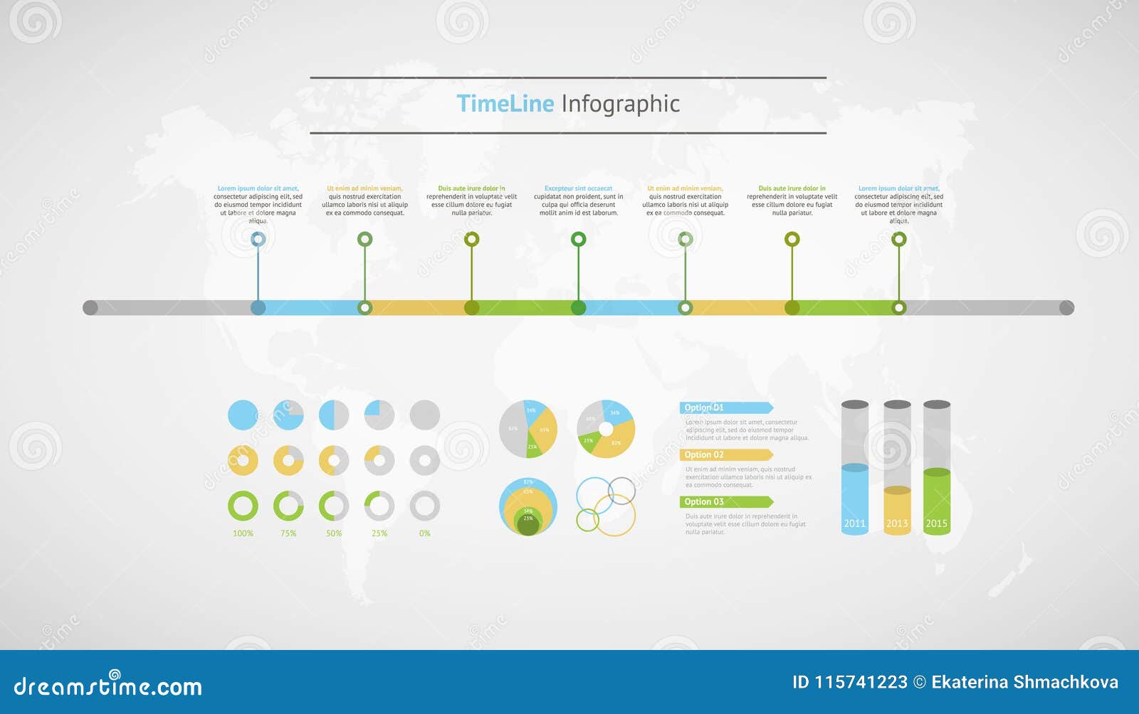 Timeline Infographic. World Map Stock Illustration - Illustration of ...