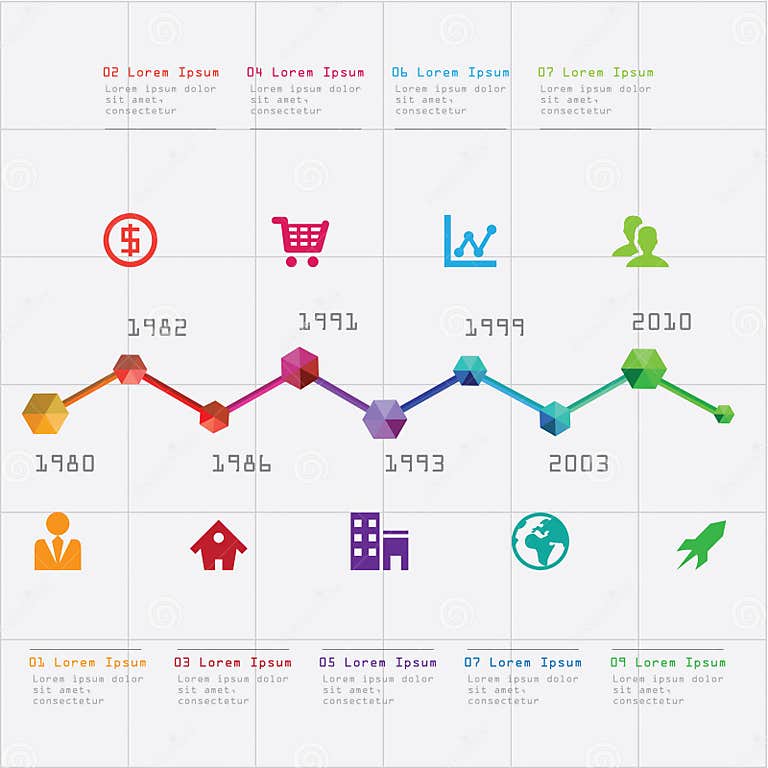 Timeline stock vector. Illustration of infographics, earnings - 44276044