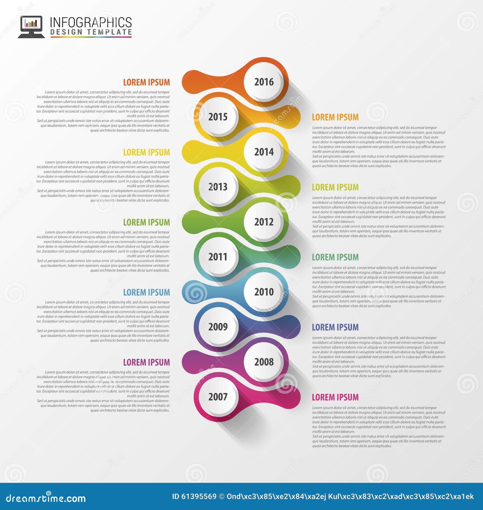 Timeline Infographics Design Template. Business Concept Stock Vector ...