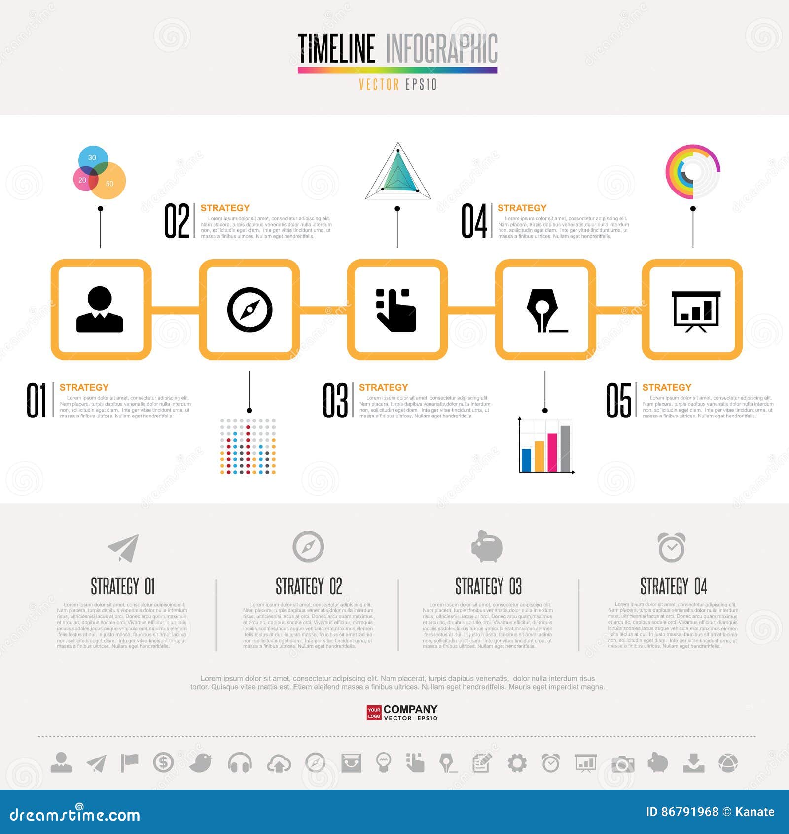 Timeline Infographics Design Template Stock Vector - Illustration of ...