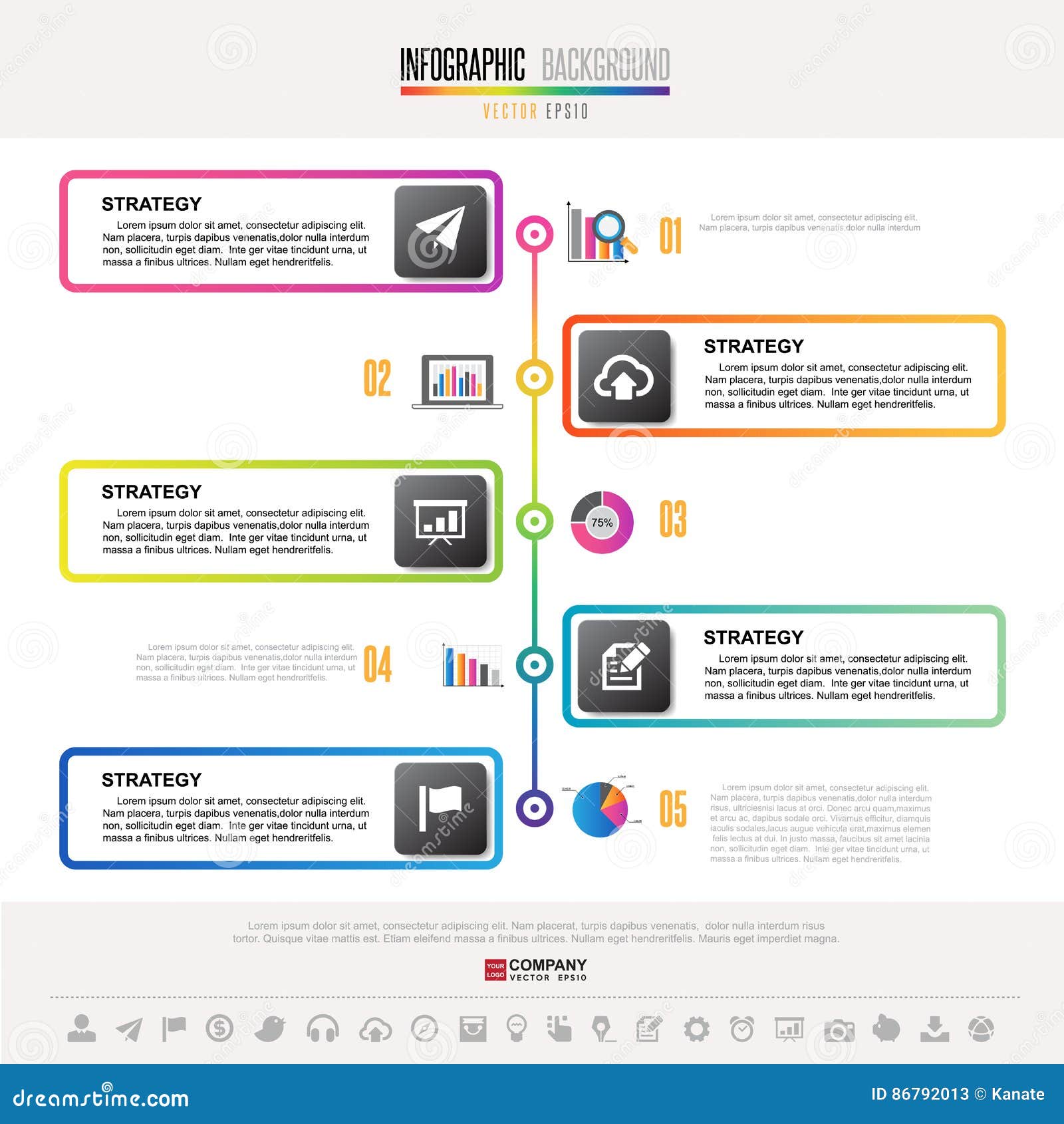 Timeline Infographics Design Template Stock Vector - Illustration of ...