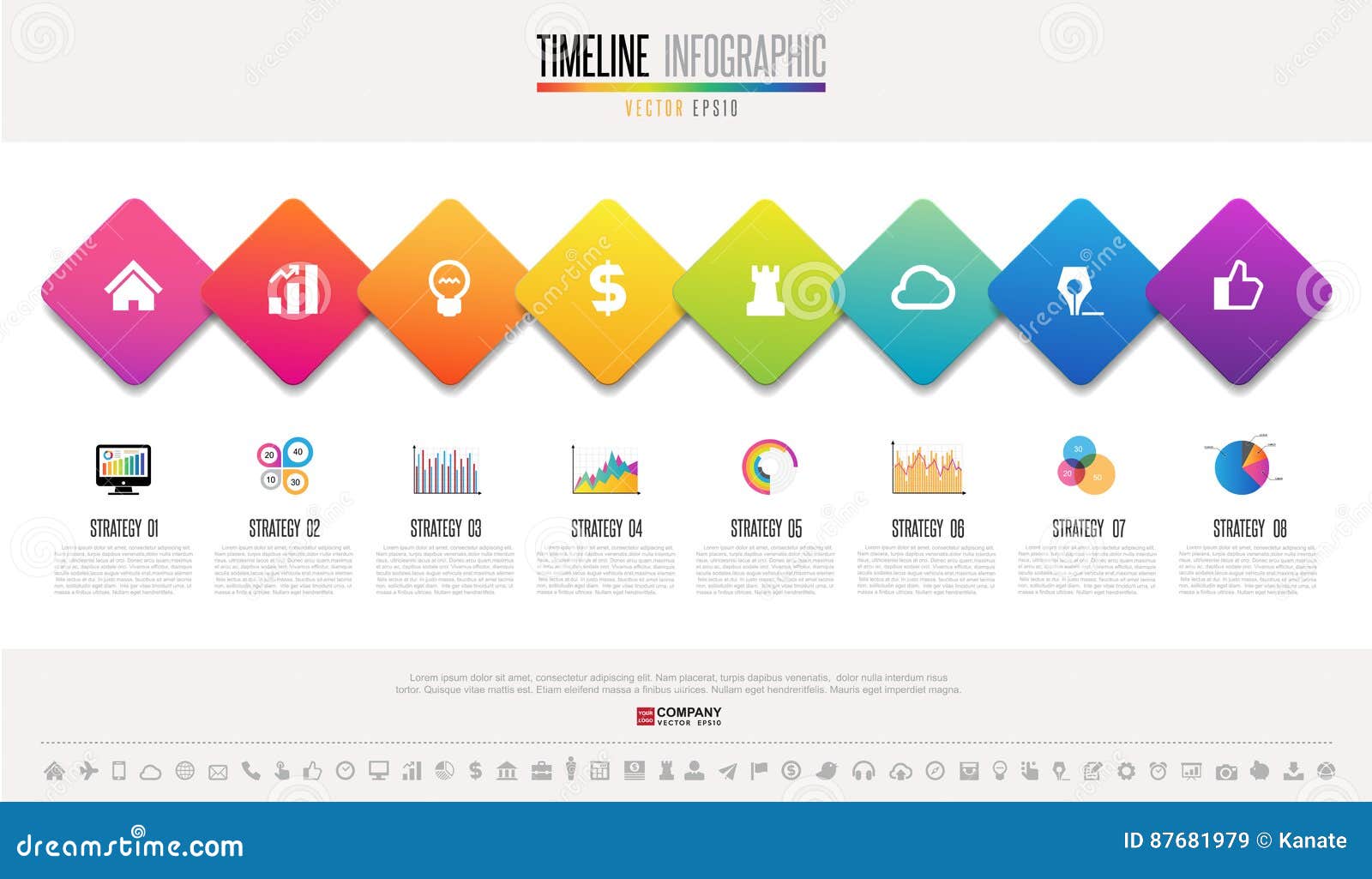 Timeline Infographics Design Template Editorial Stock Image ...