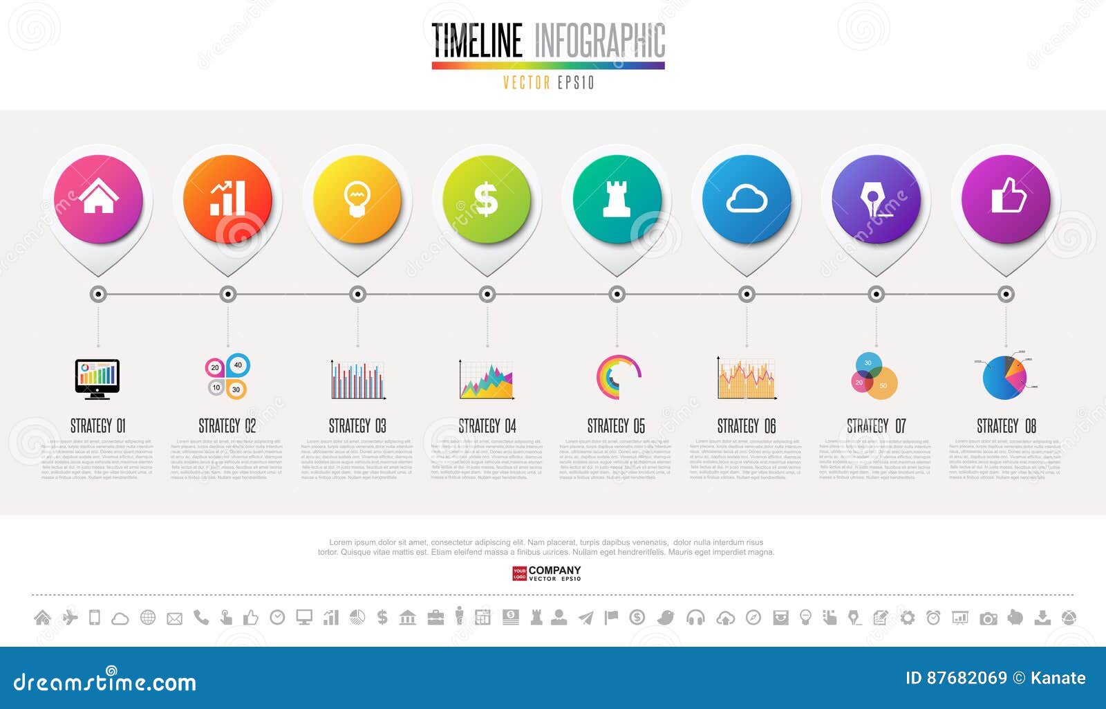 Timeline Infographics Design Template Editorial Stock Image ...