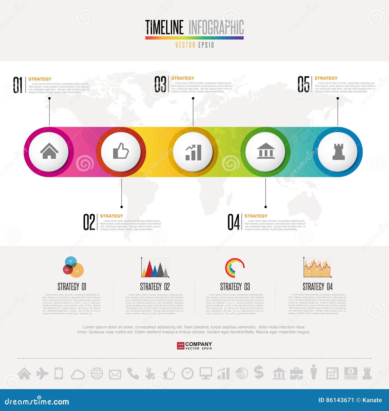 Timeline Infographics Design Template Cartoon Vector | CartoonDealer ...