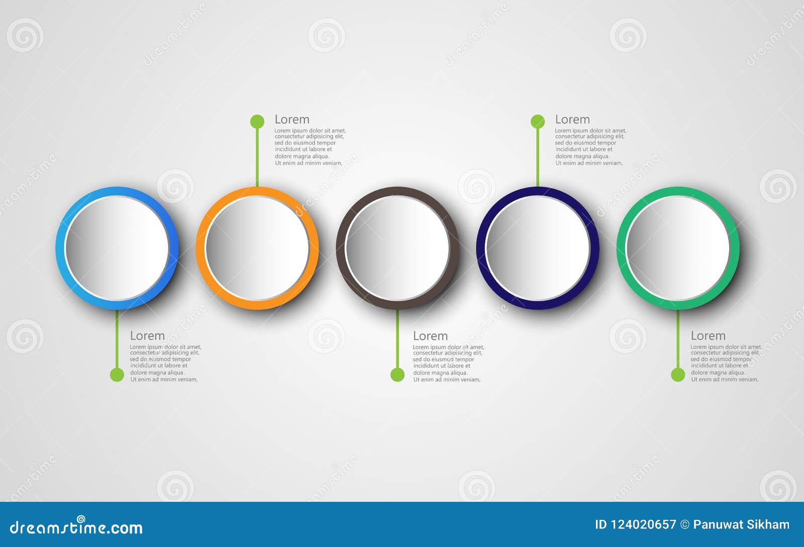 Timeline Infographics Template With Arrows, Flowchart, Workflow Cartoon ...