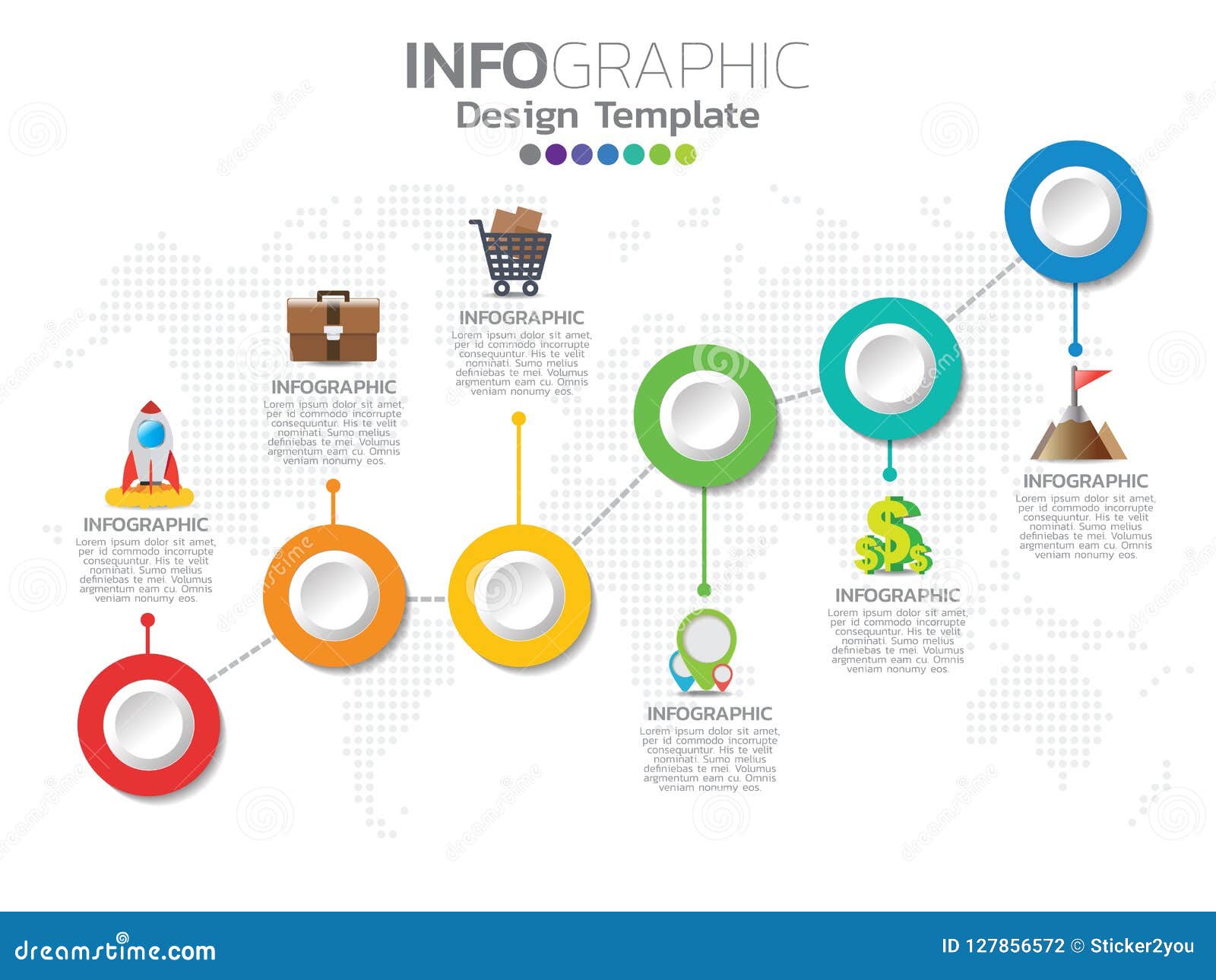 Timeline Infographics Design Template with Options, Process Diagram ...