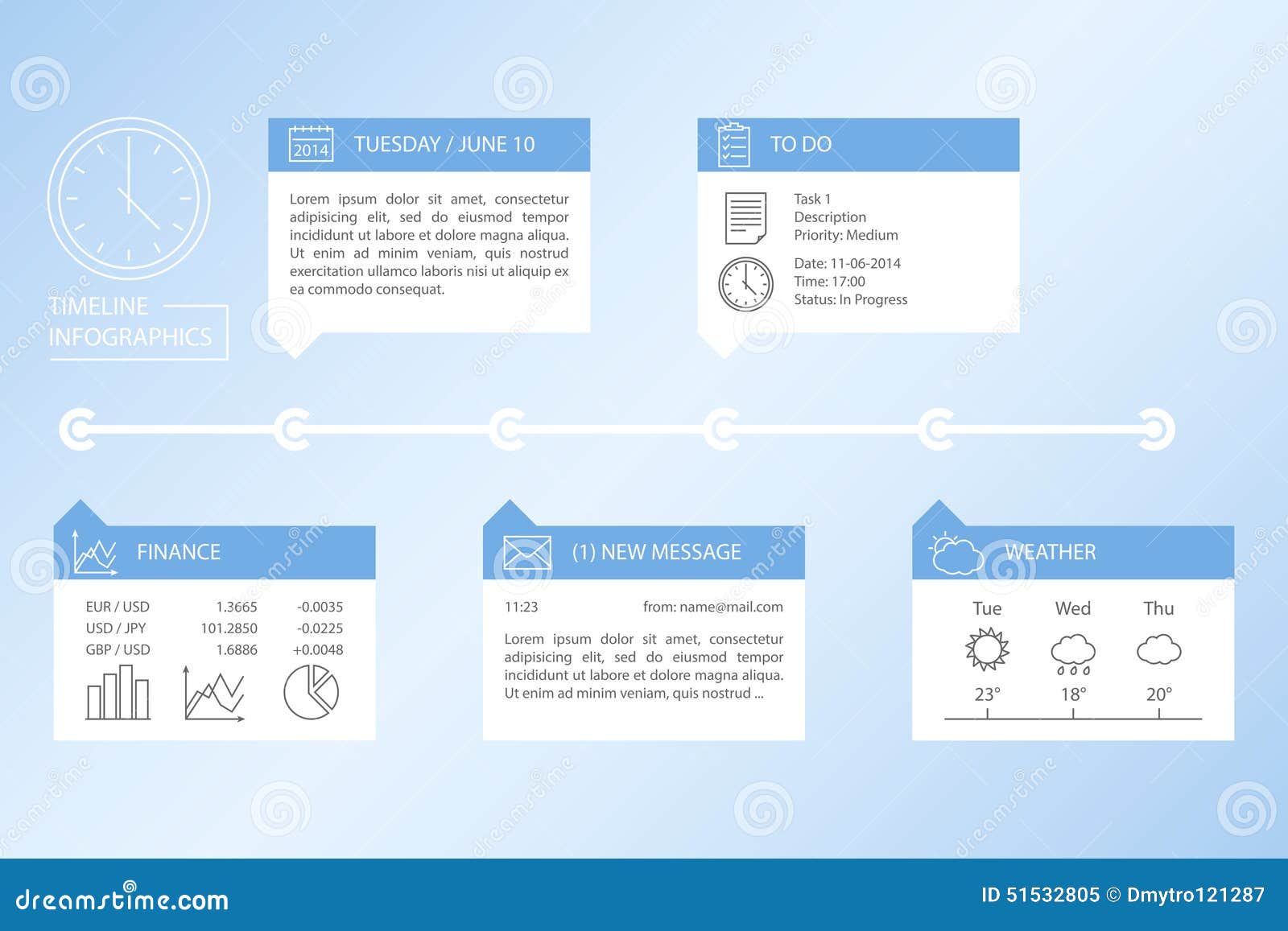 Timeline Infographics Design Template Stock Vector - Illustration of ...
