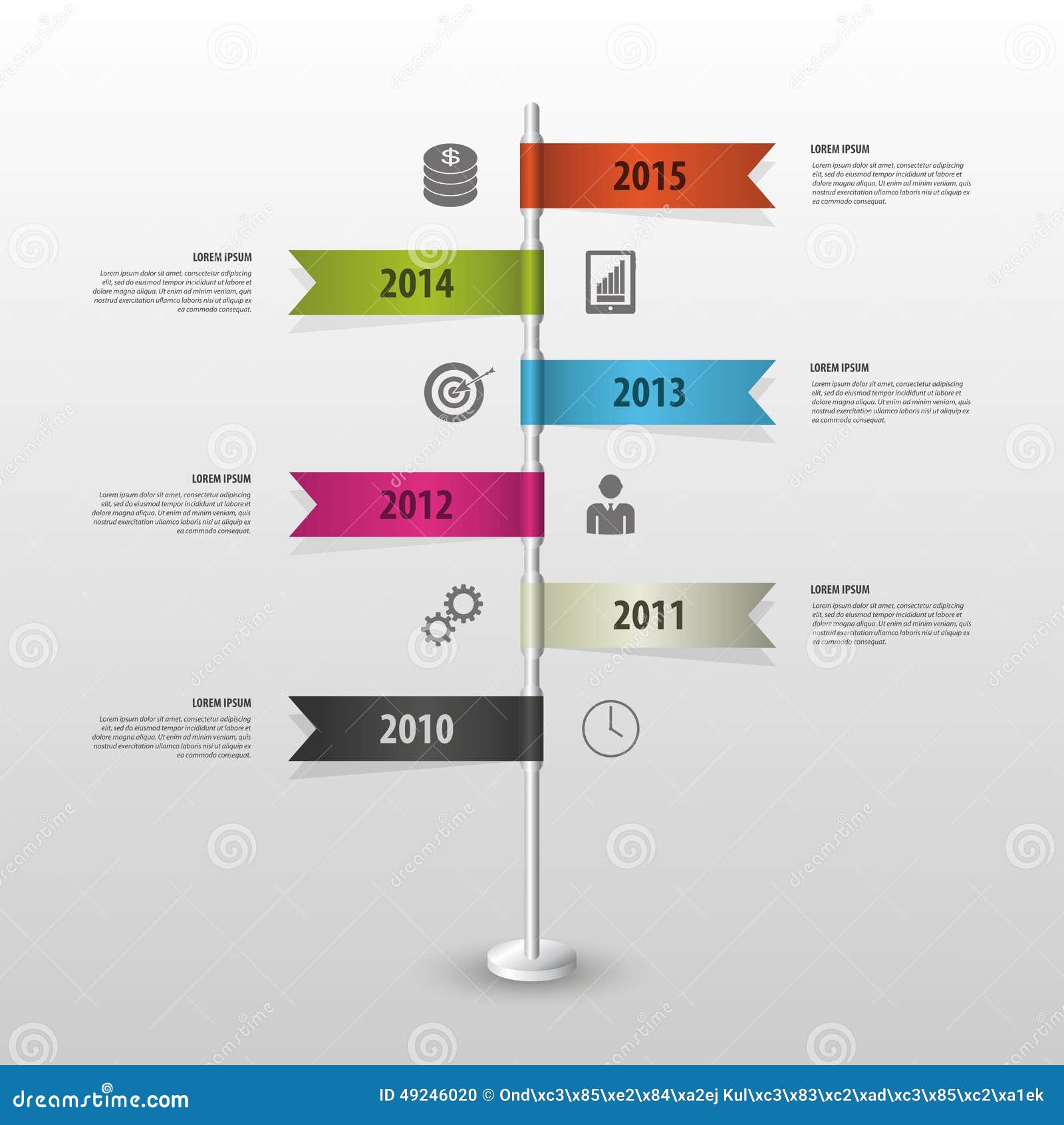 Timeline Infographics. Flags. Vector Illustration. Stock Vector ...
