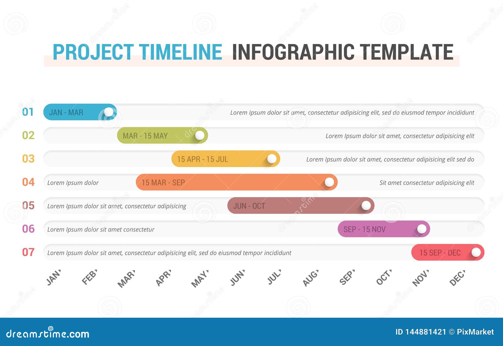 Timeline Infographics stock vector. Illustration of line - 144881421