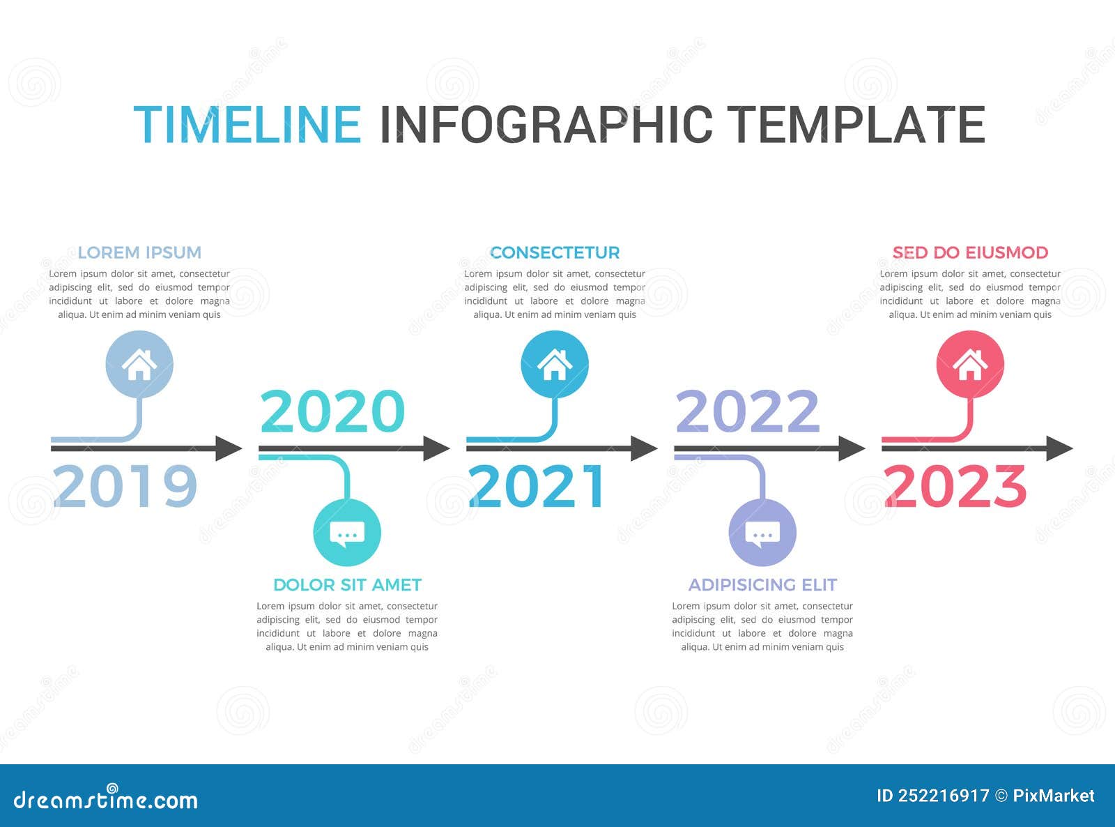 Timeline Infographics stock vector. Illustration of design - 252216917