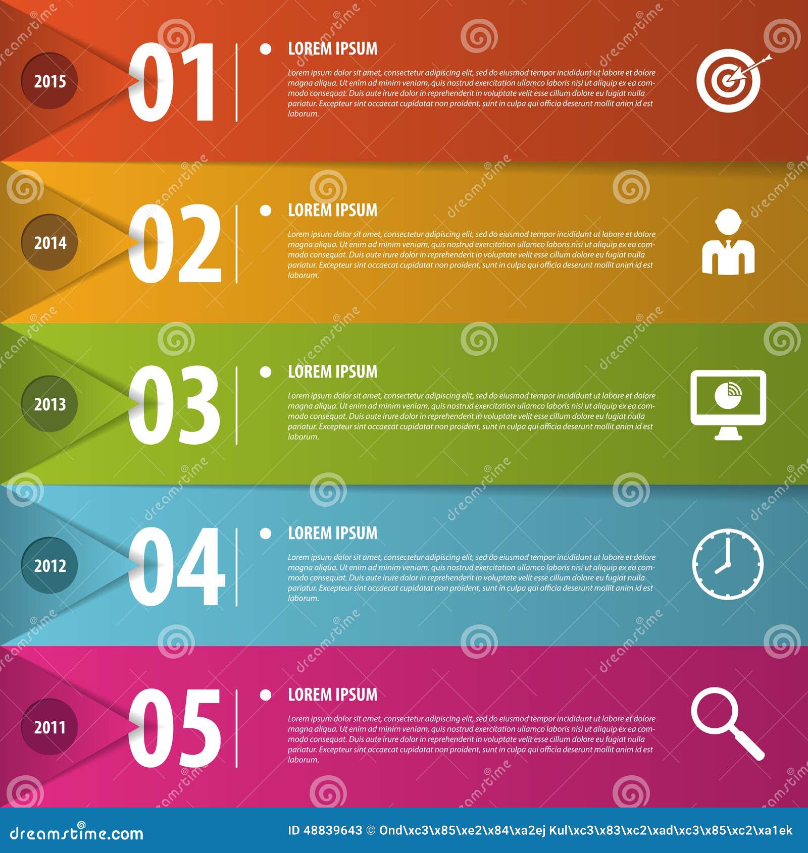 Timeline Infographics. Option Step Progress Stock Vector - Illustration ...