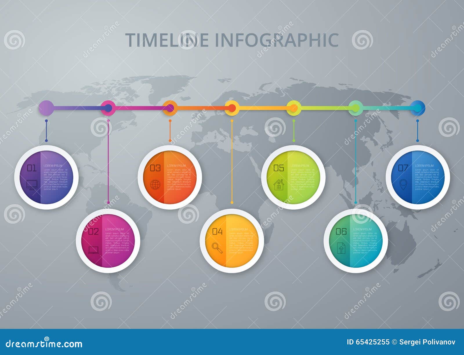 Timeline Infographics Template Stock Vector - Illustration of concept ...