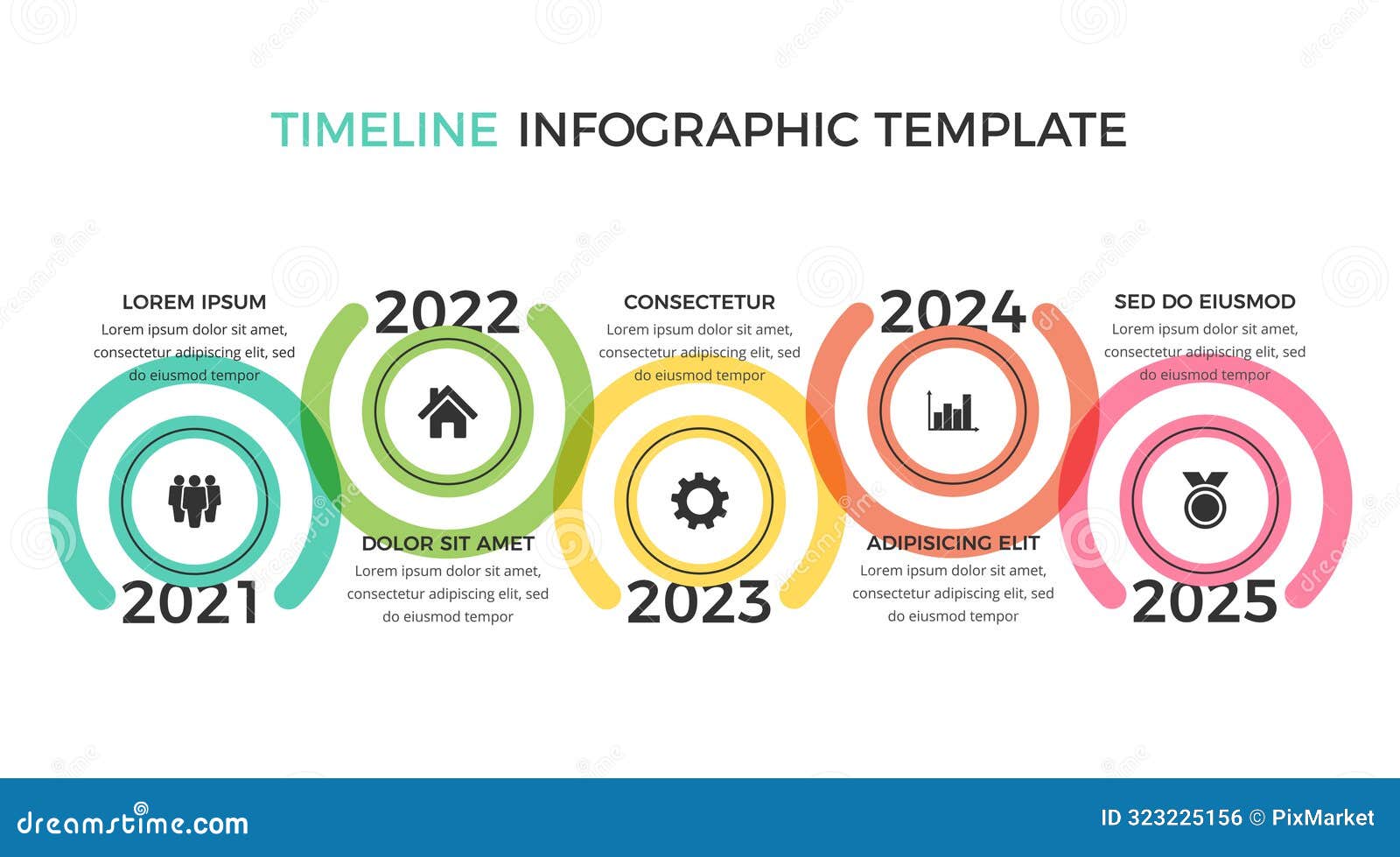 Timeline Infographics Template Stock Vector - Illustration of element ...