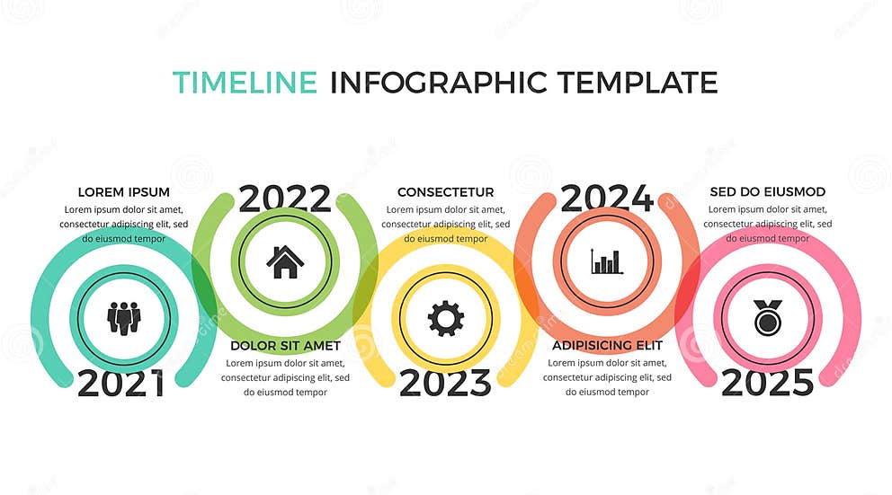 Timeline Infographics Template Stock Vector - Illustration of element ...