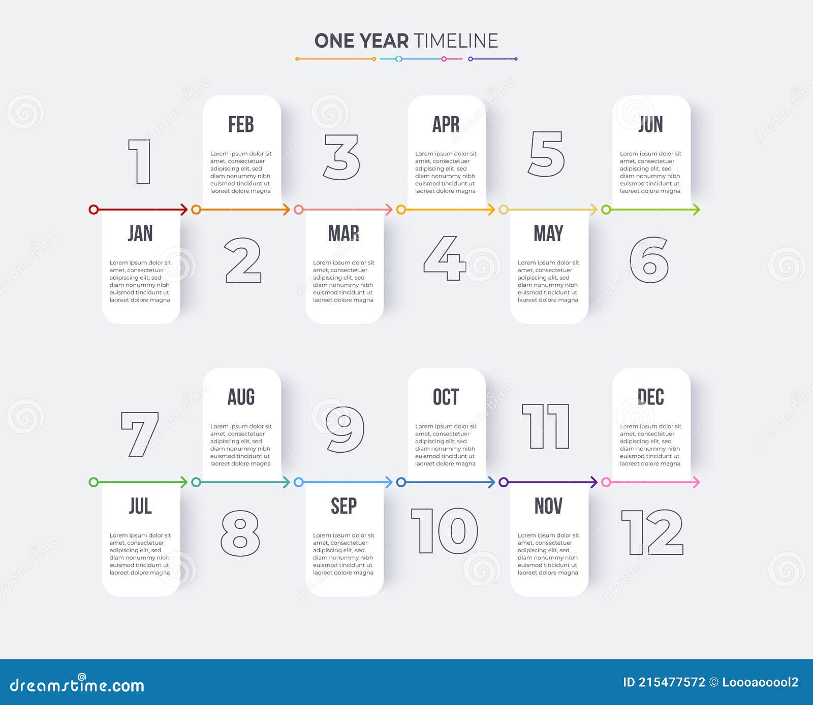 Timeline Infographics Template. Milestone or Process Diagram Concept ...