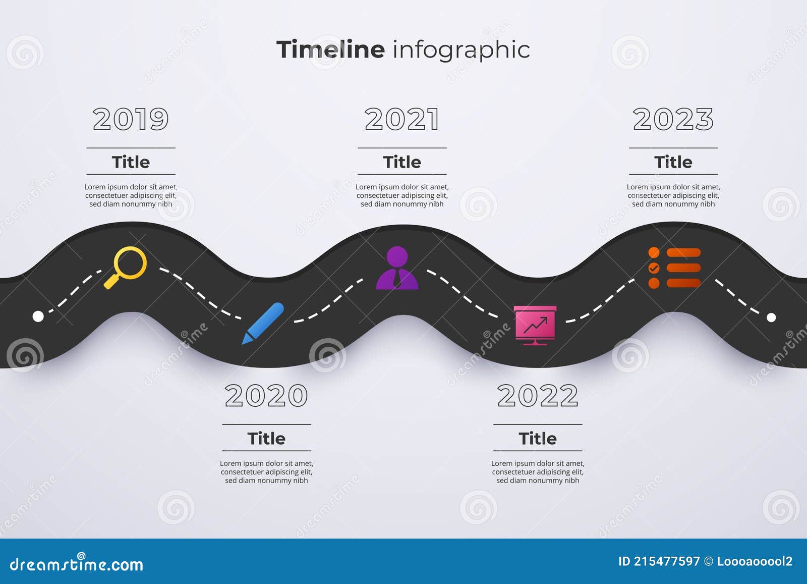 Timeline Infographics Template. Milestone or Process Diagram Concept ...