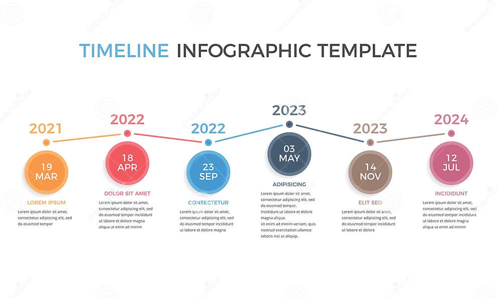 Timeline Infographics Template Stock Illustration - Illustration of ...