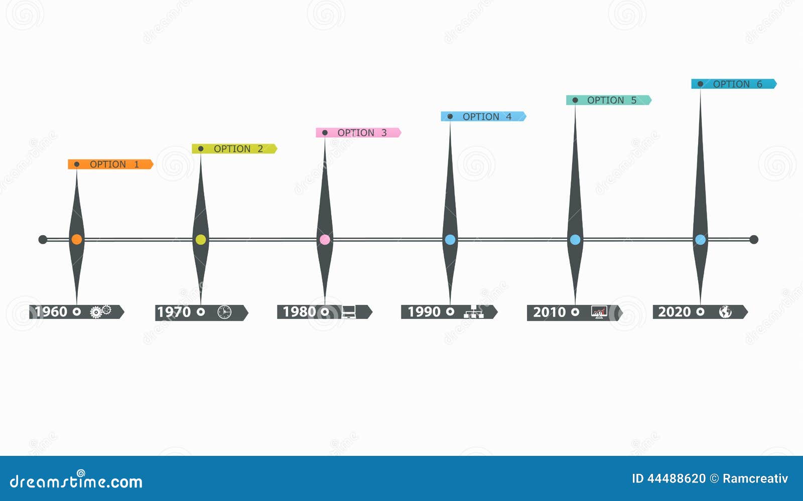 Timeline, Infographics Template with Stepwise Stru Stock Vector ...