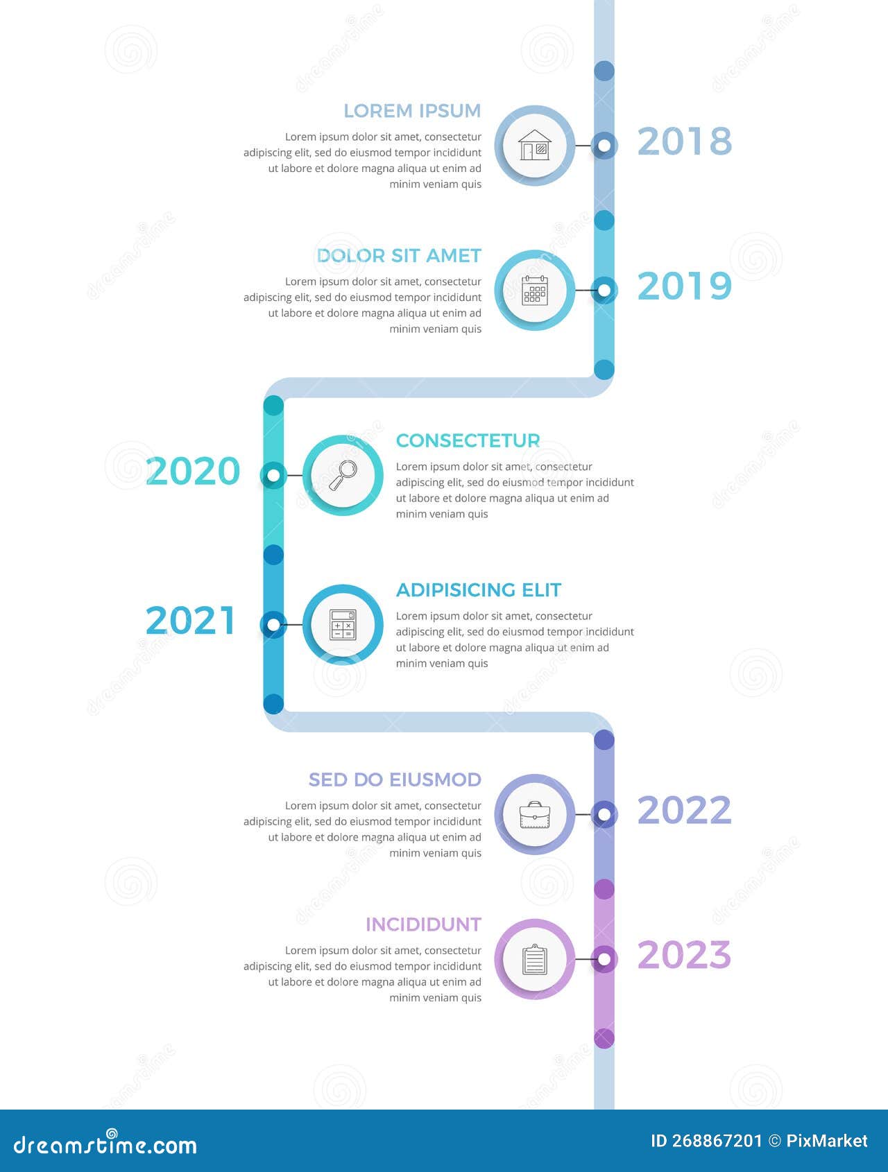 Timeline Infographics Template Stock Illustration - Illustration of ...