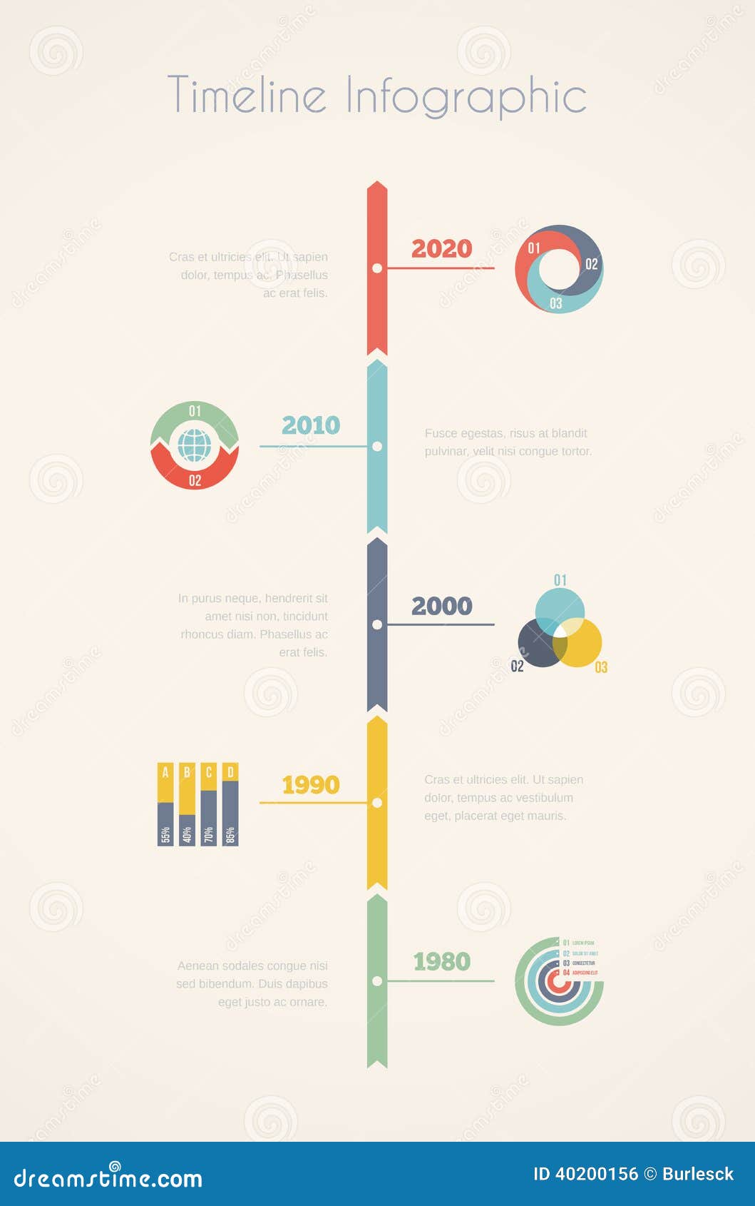 Timeline infographics stock vector. Illustration of chronological ...