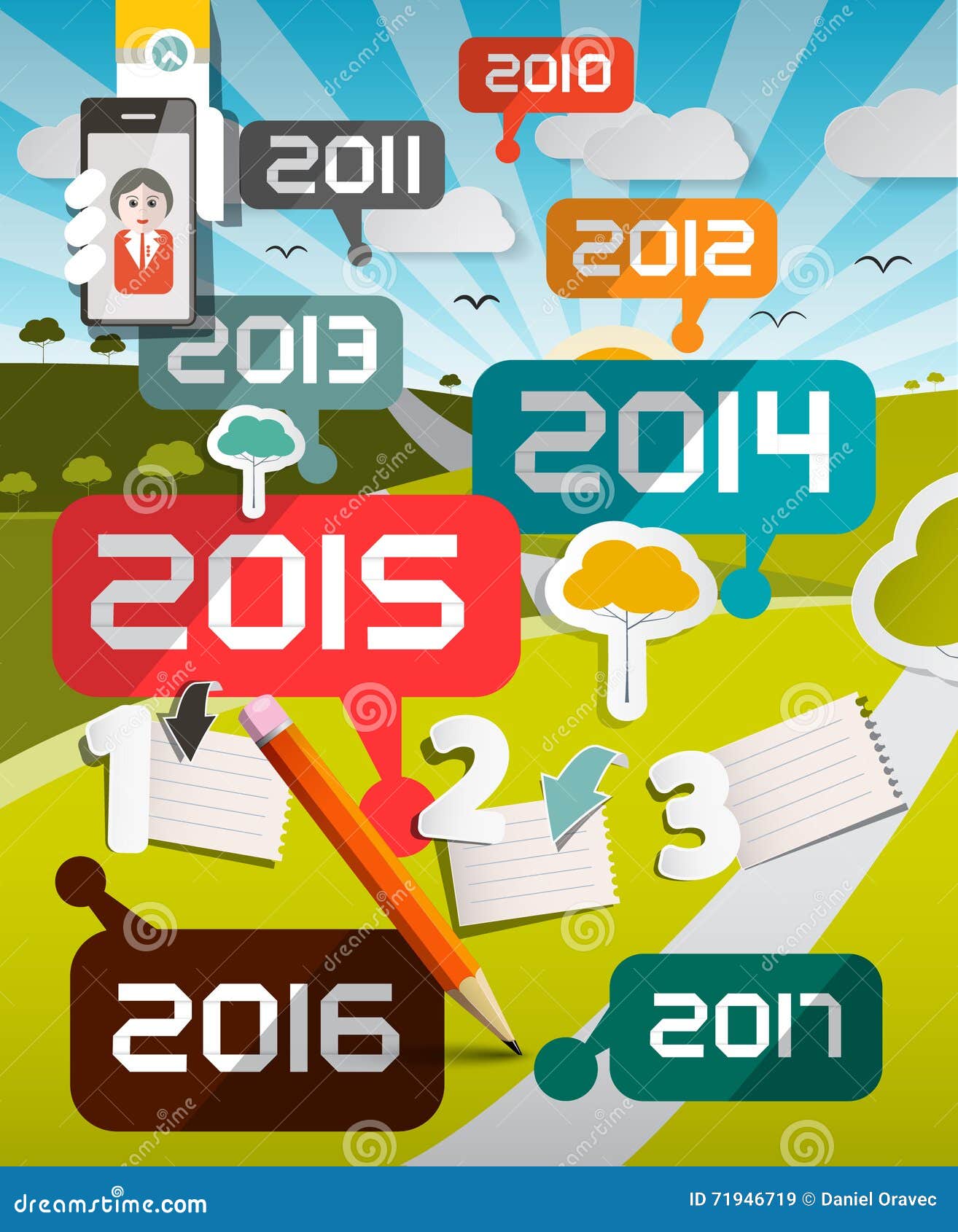 Timeline Infographics Vector Illustration Stock Vector - Illustration ...