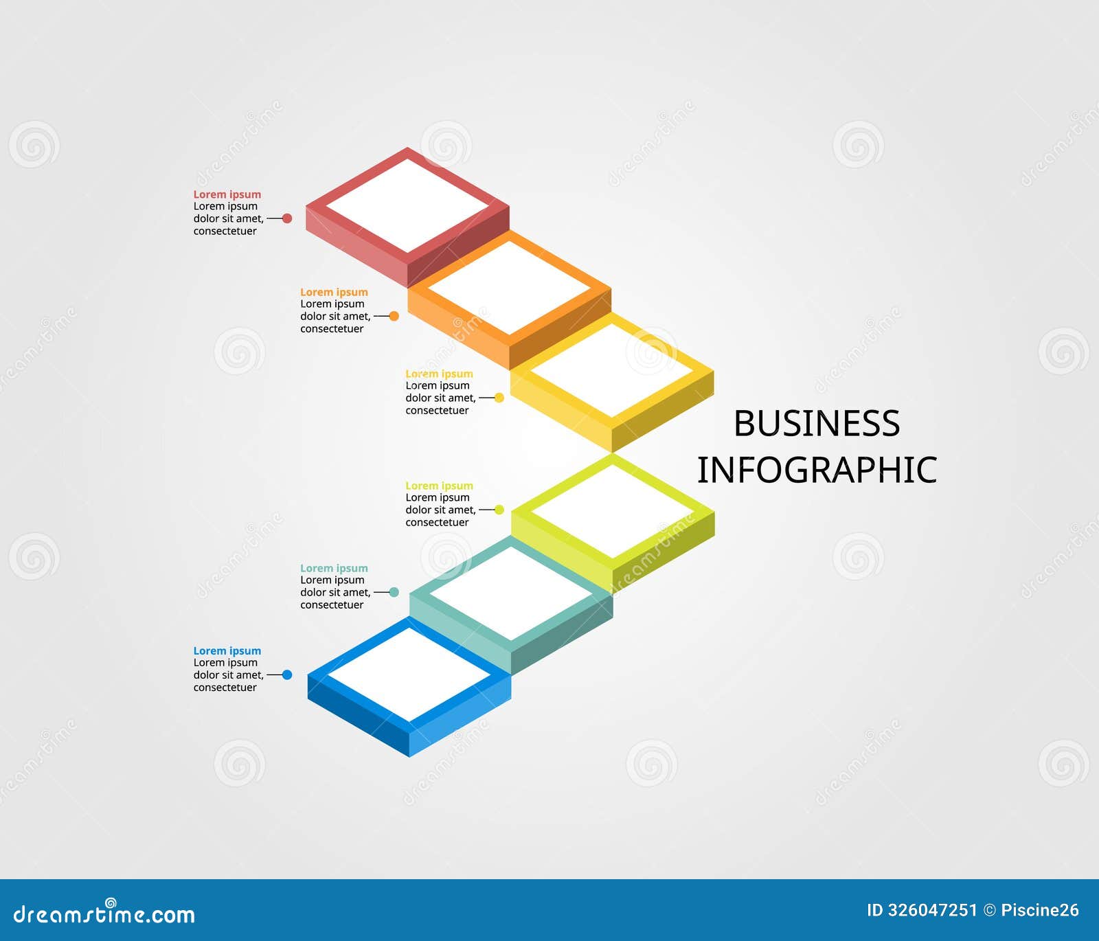 Timeline Ladder Level For Infographic Presentation Template With 6 ...