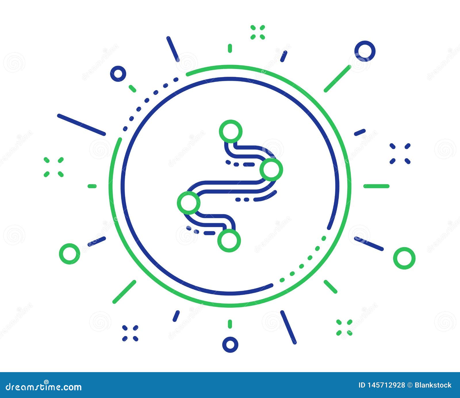 Timeline Line Icon. Project Process, Journey Path Sign. Vector Stock ...