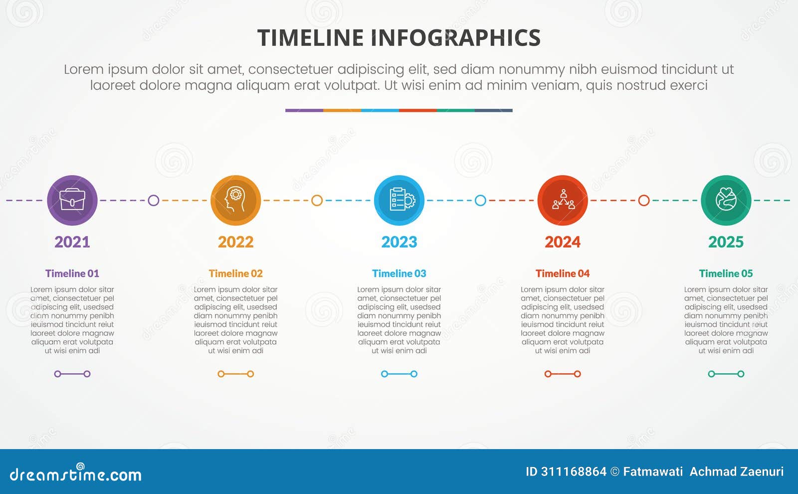 Timeline Milestone Infographic Concept with Small Circle Line ...