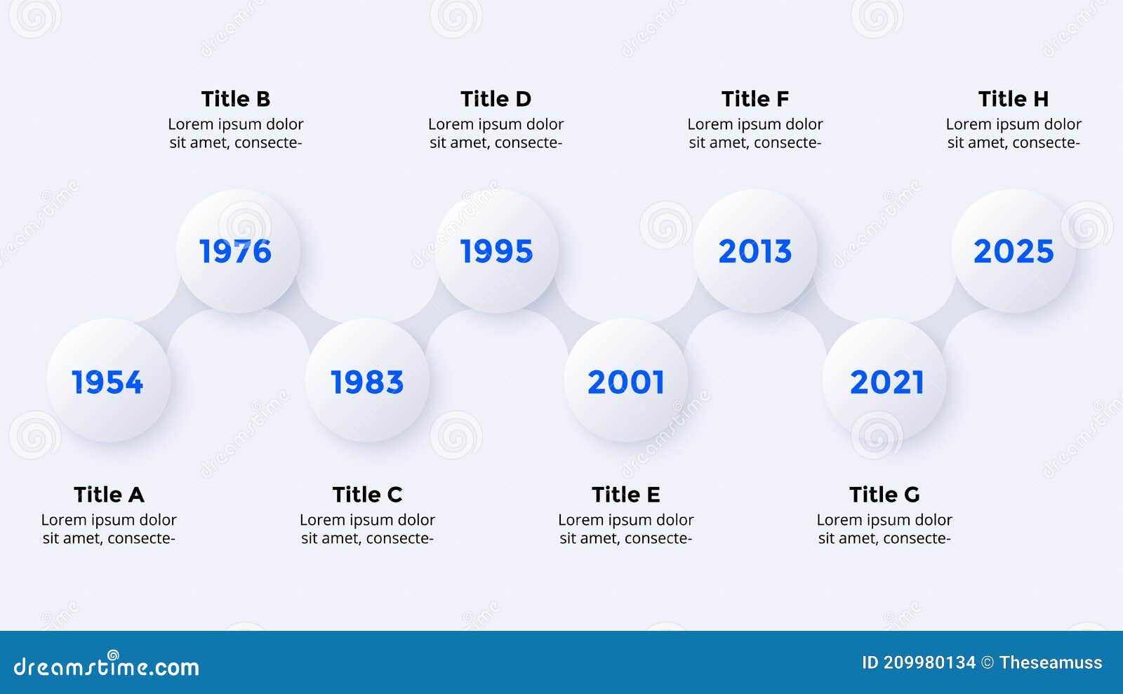 Timeline Neumorphic Vector Infographic Timeline. 8 Steps. Presentation ...
