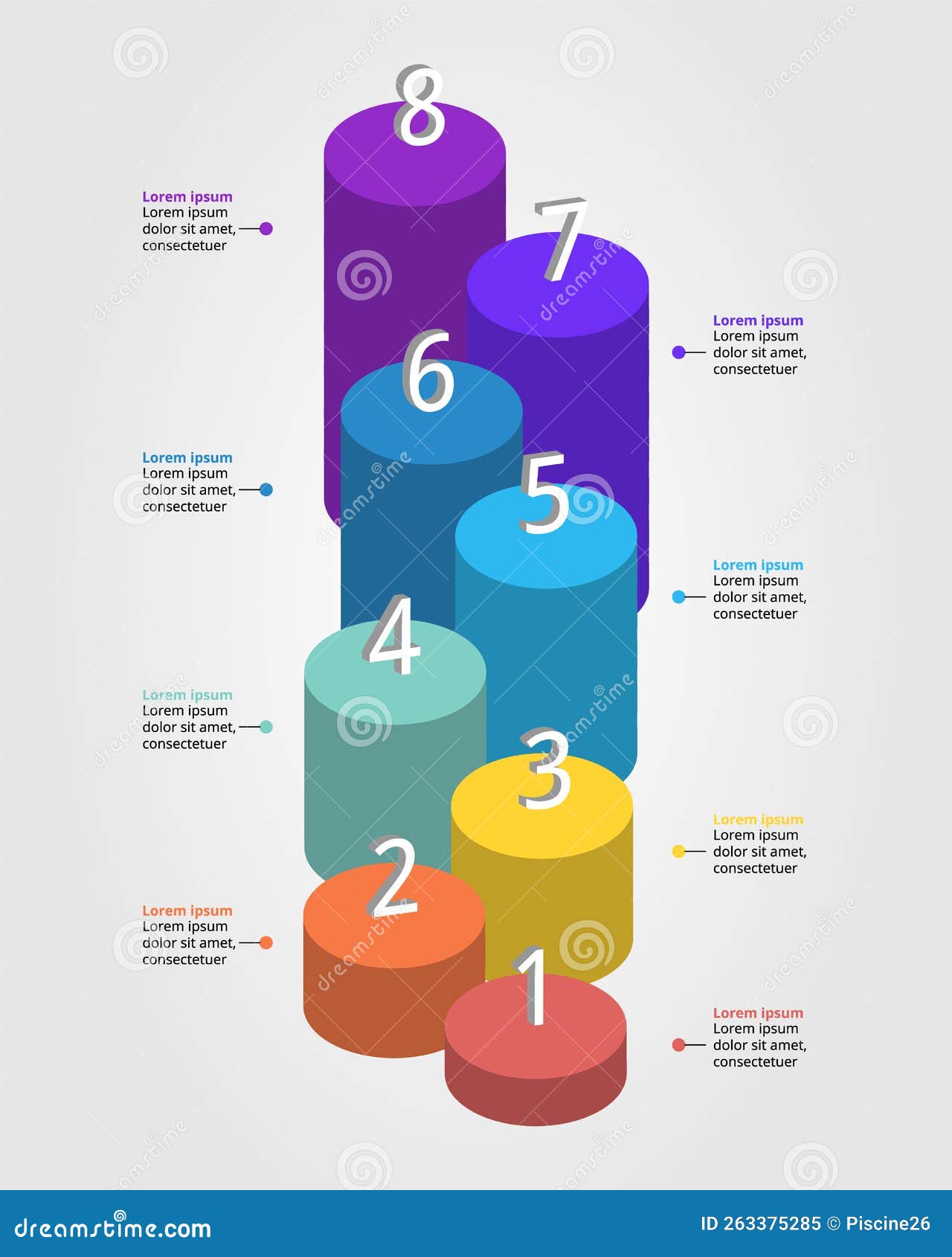 Timeline with Number Template for Infographic Presentation Template ...