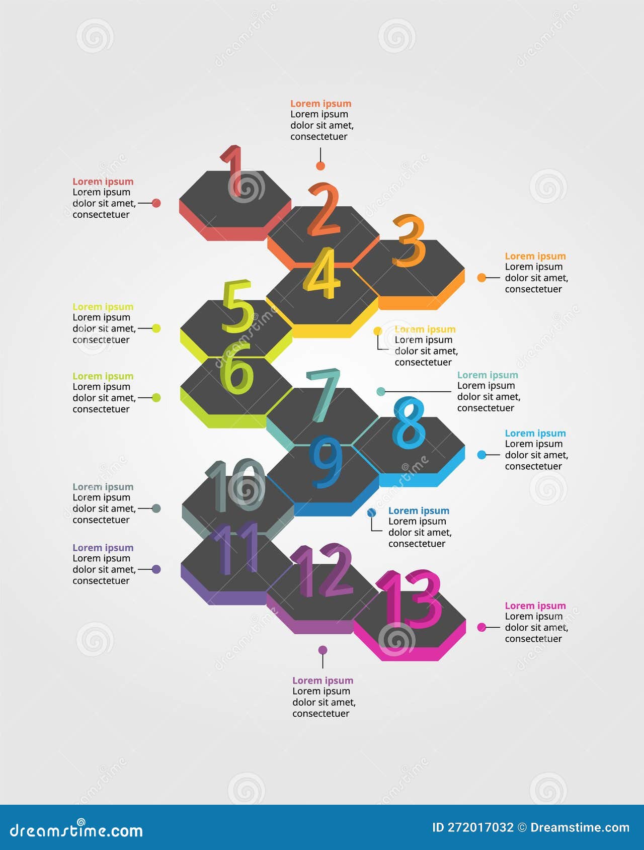 Timeline with Number Template for Infographic Presentation Template ...