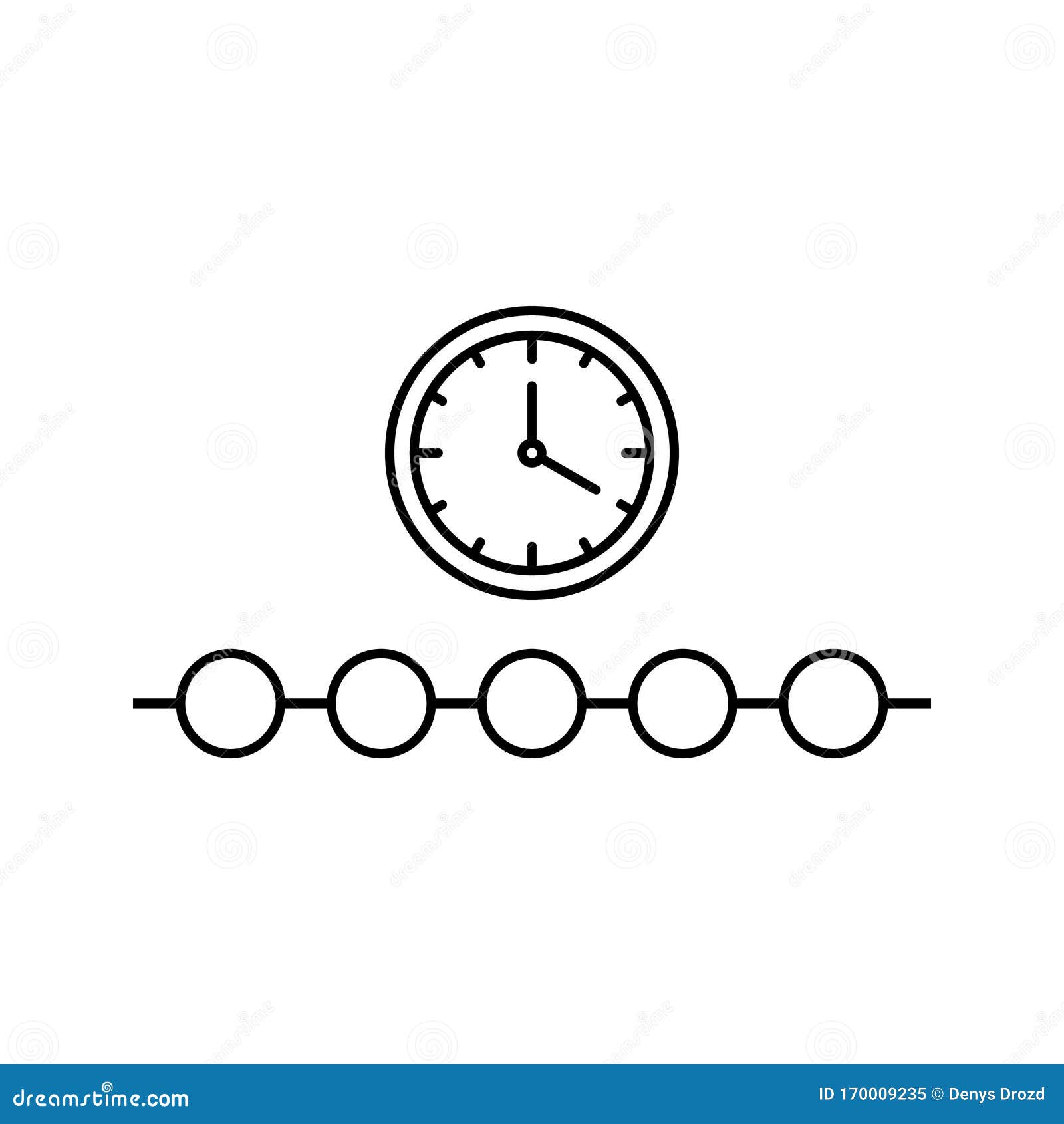 Timeline Outline Icon Thin Line Concept Element From Fintech