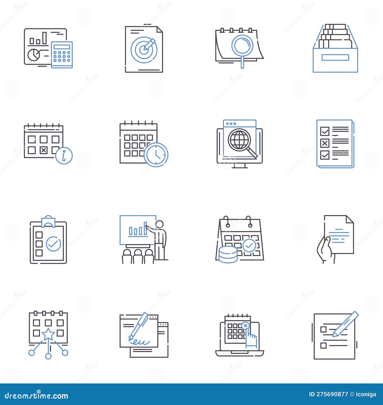 Timeline Line Icons Collection. Progression, Chronology, Milests ...