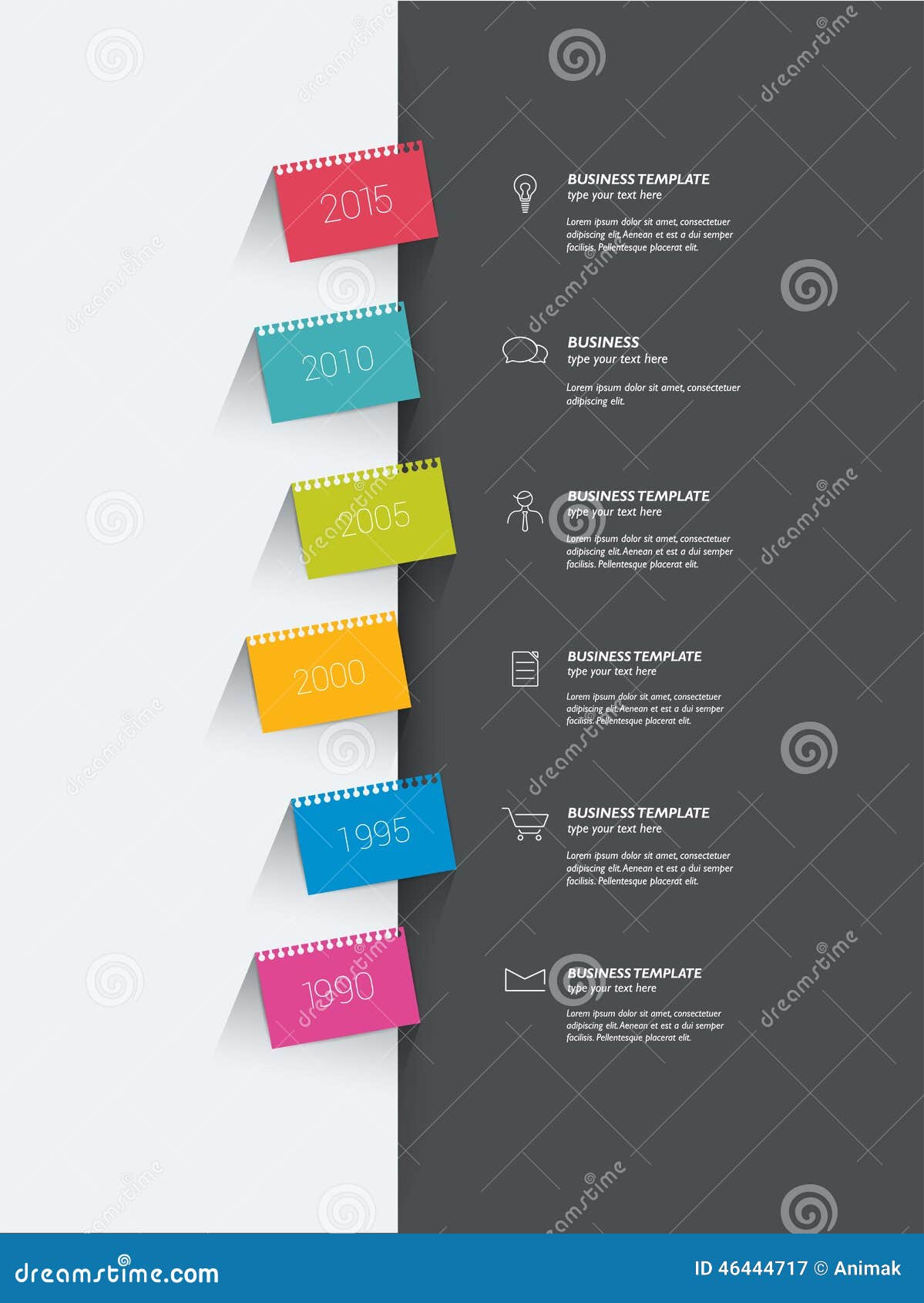 Timeline Paper Concept. Infographic. Stock Vector - Illustration of ...