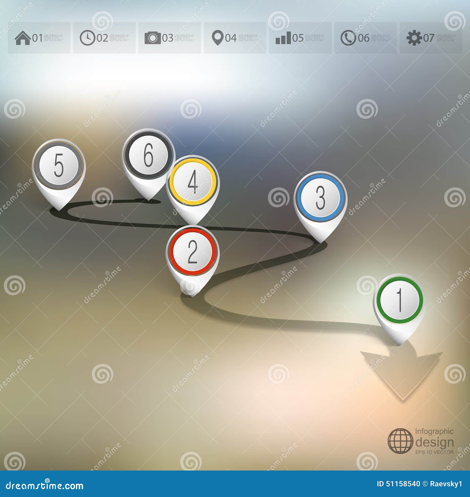Timeline with Pointer Marks. Infographic for Stock Vector ...