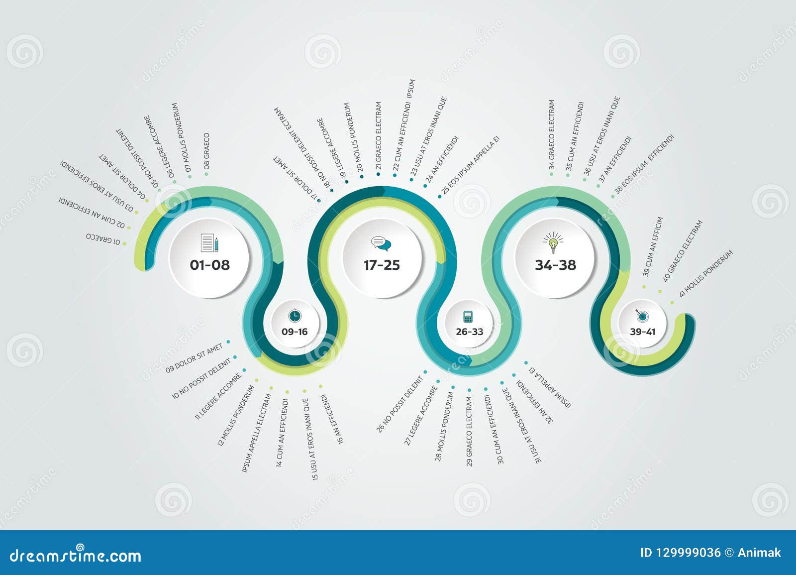 Timeline Report, Template, Chart, Scheme, Step by Step Infographic ...