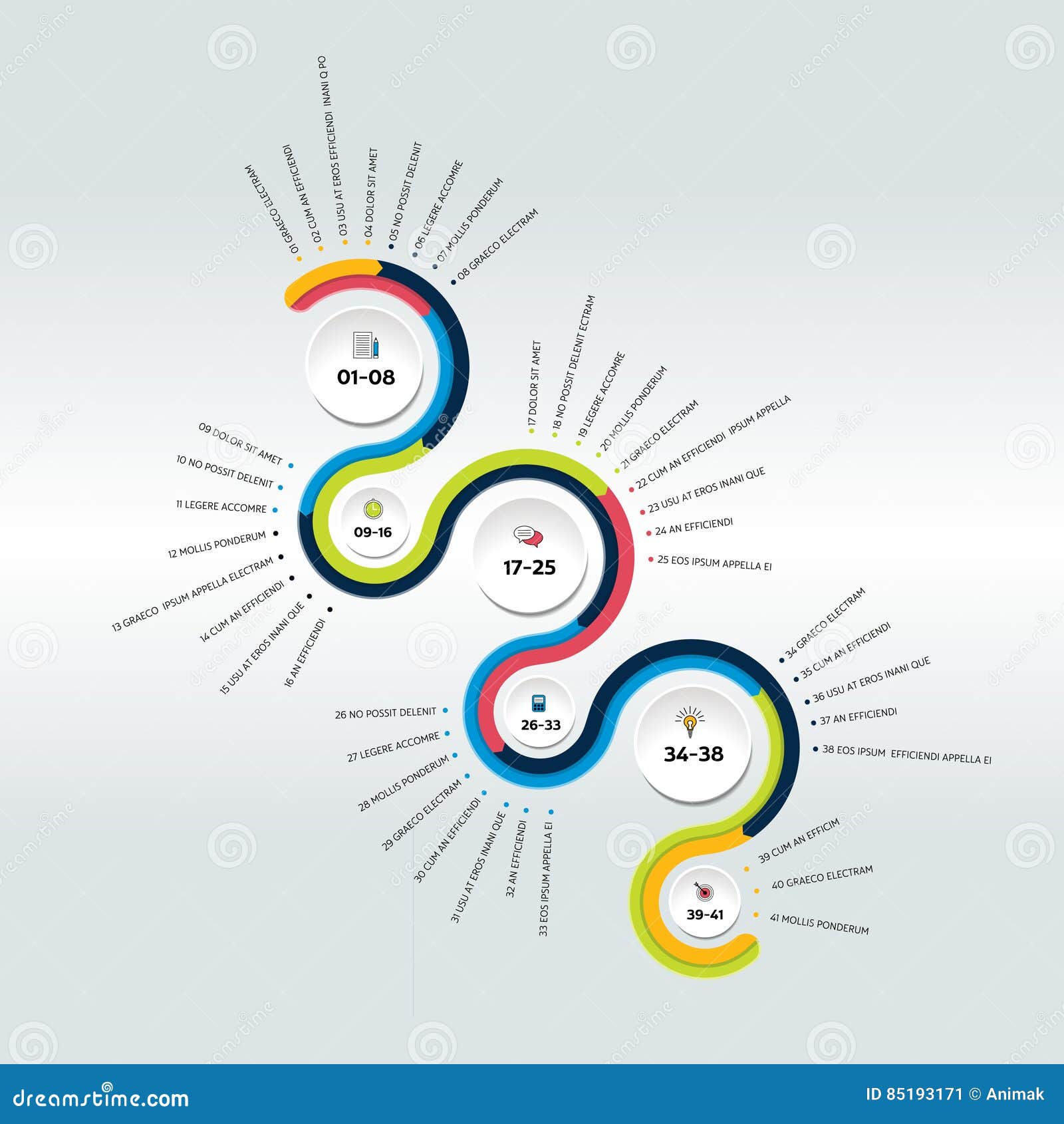 Timeline Report, Template, Chart, Scheme, Step by Step Infographic ...