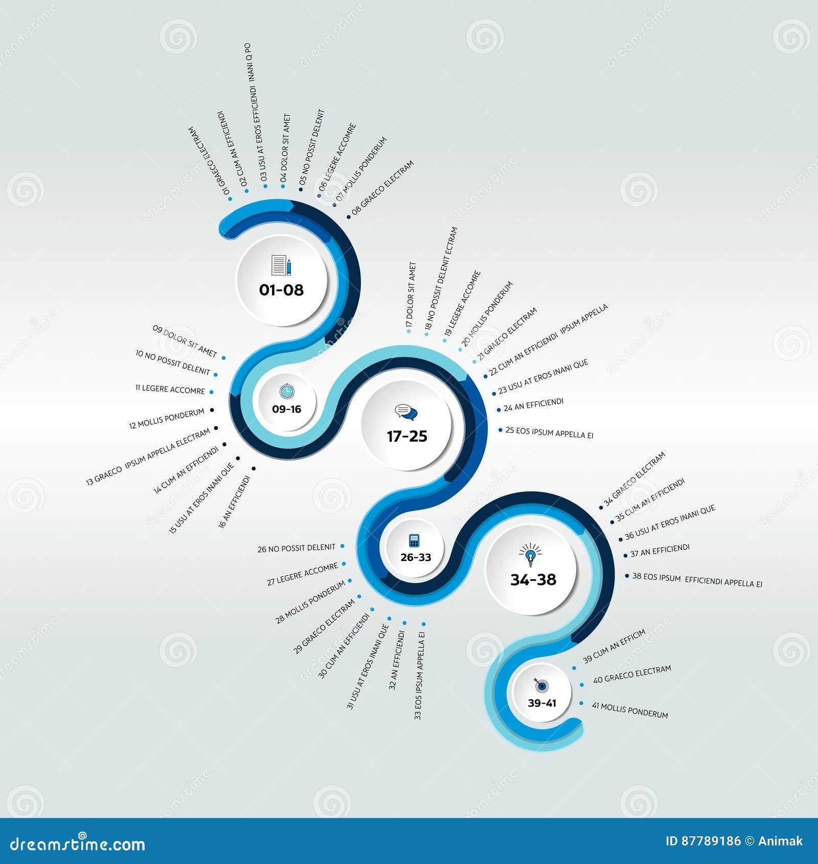 Timeline Report, Template, Chart, Scheme, Step by Step Infographic ...