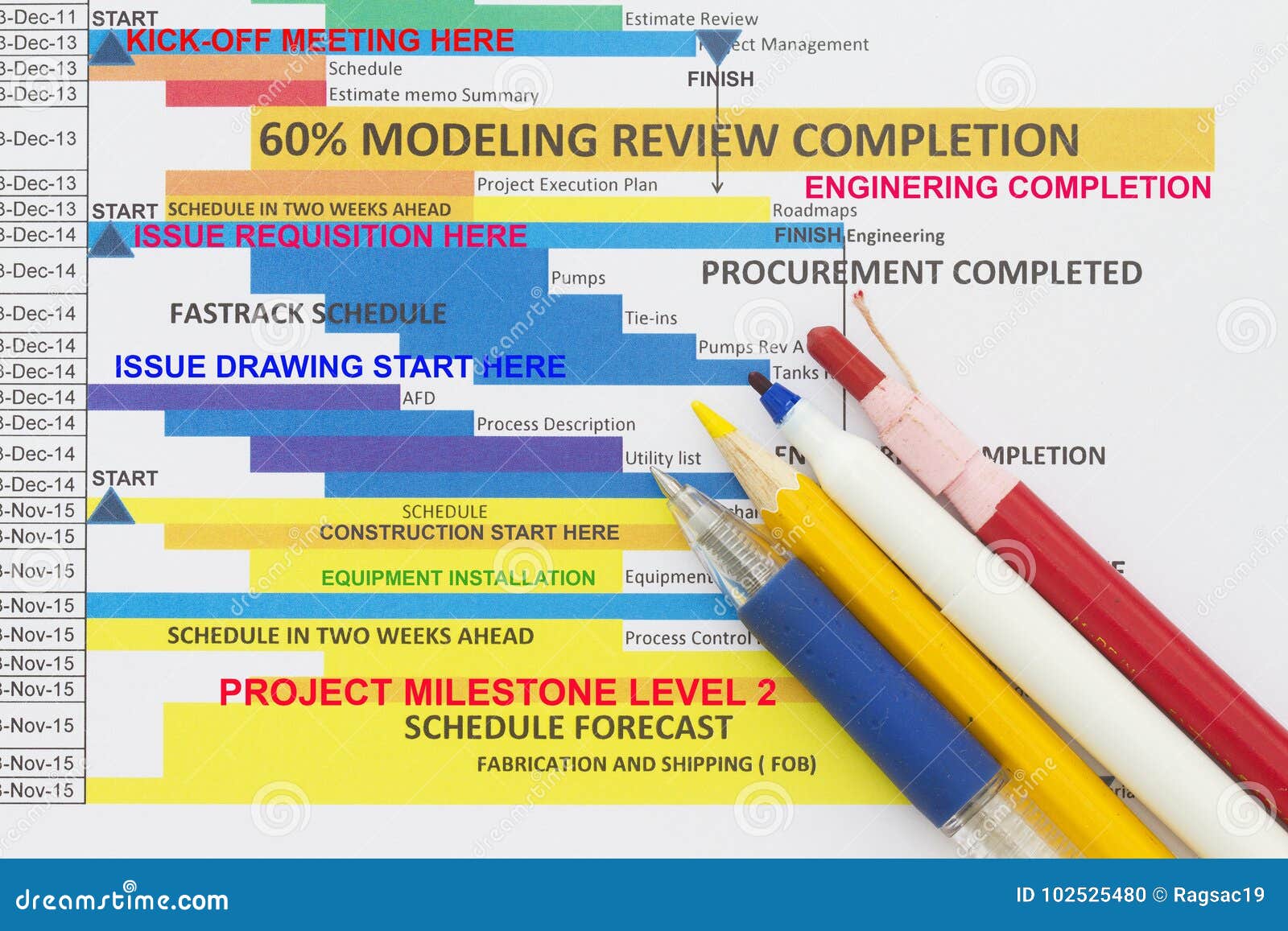 Timeline schedule chart stock photo. Image of period - 102525480