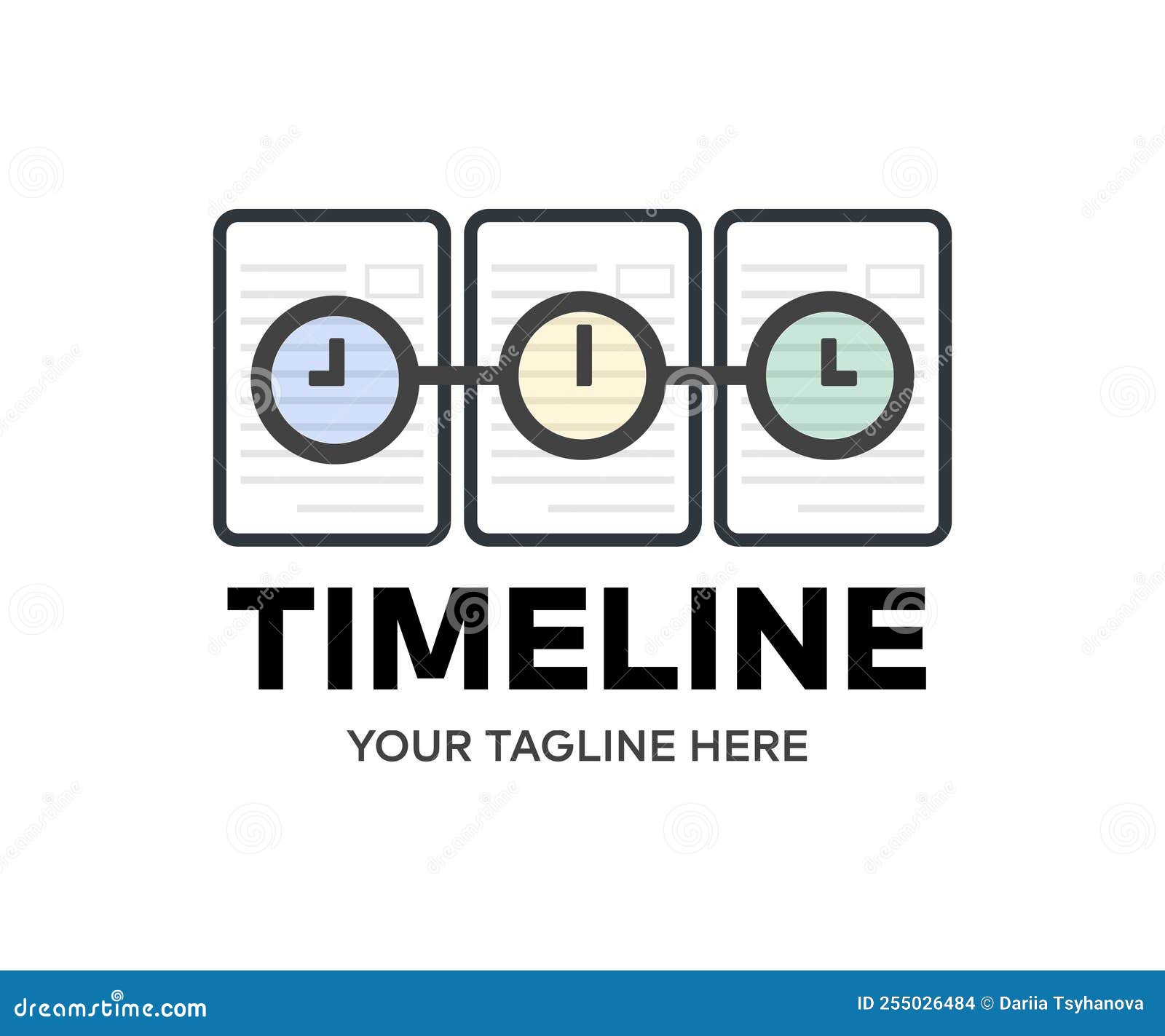 Timeline and Schedule Isolated Logo Design. Infographic Elements Data ...