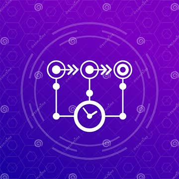 Timeline, Sequence Icon, Vector Design Stock Vector - Illustration of ...