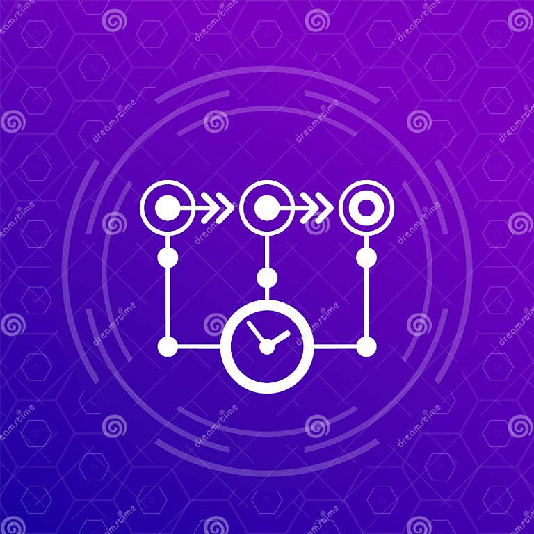 Timeline, Sequence Icon, Vector Design Stock Vector - Illustration of ...