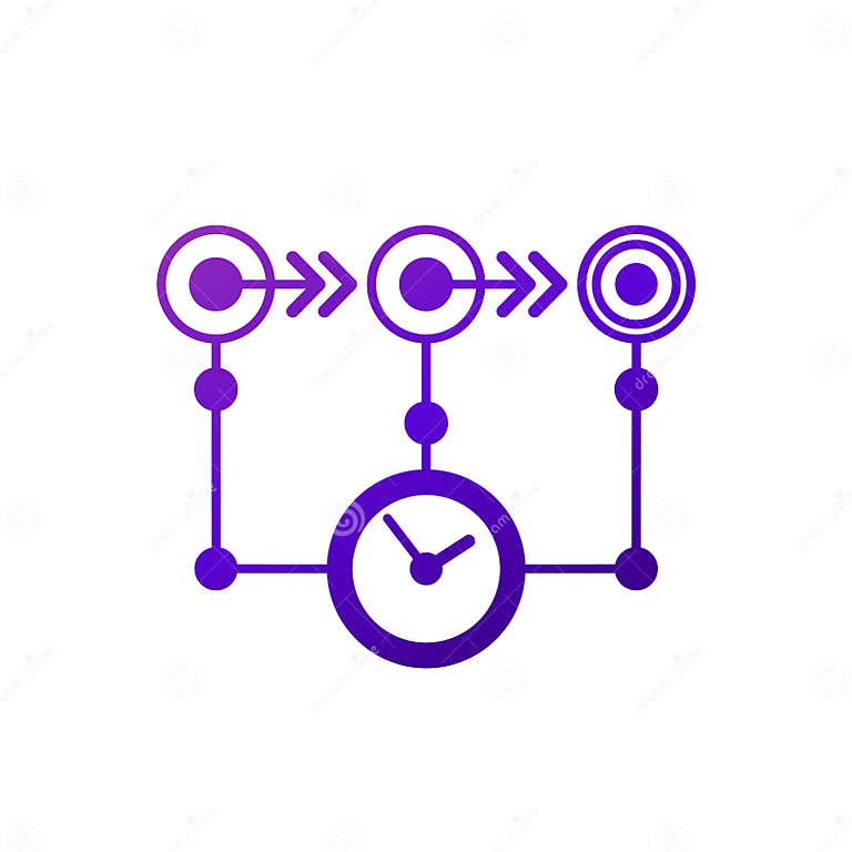 Timeline or Sequence Icon, Vector Stock Vector - Illustration of ...