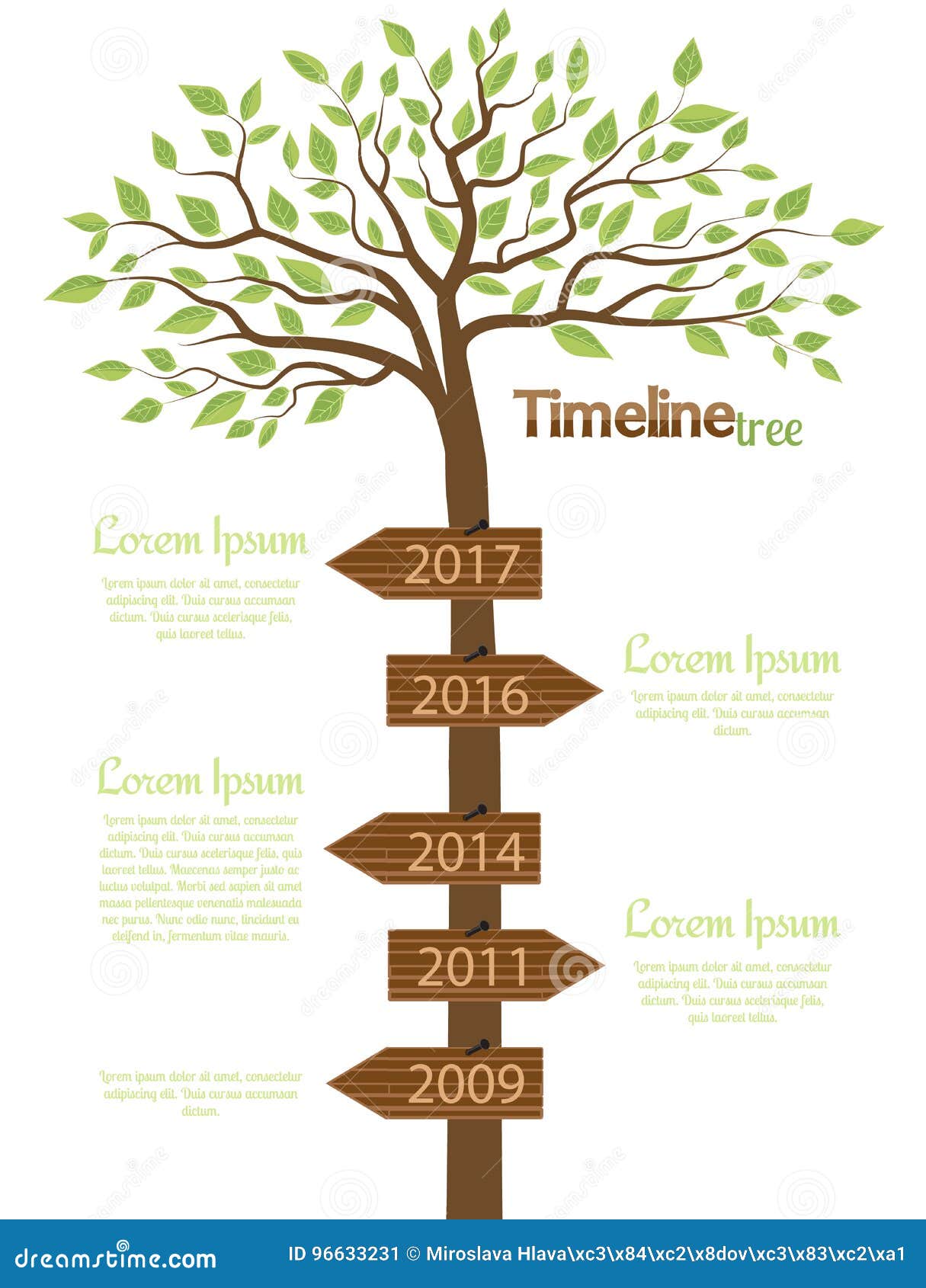 Timeline shaped tree stock vector. Illustration of graphic - 96633231