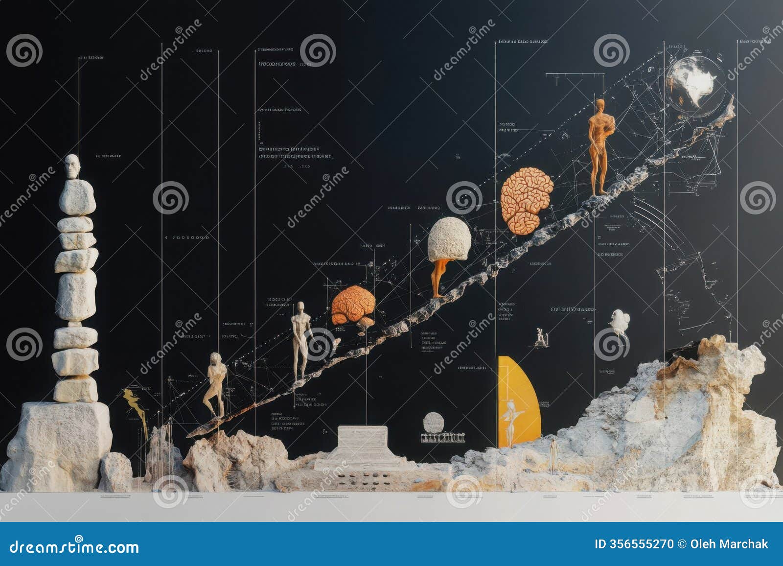 Timeline Showcasing the Evolution of Human Stages and Development from ...